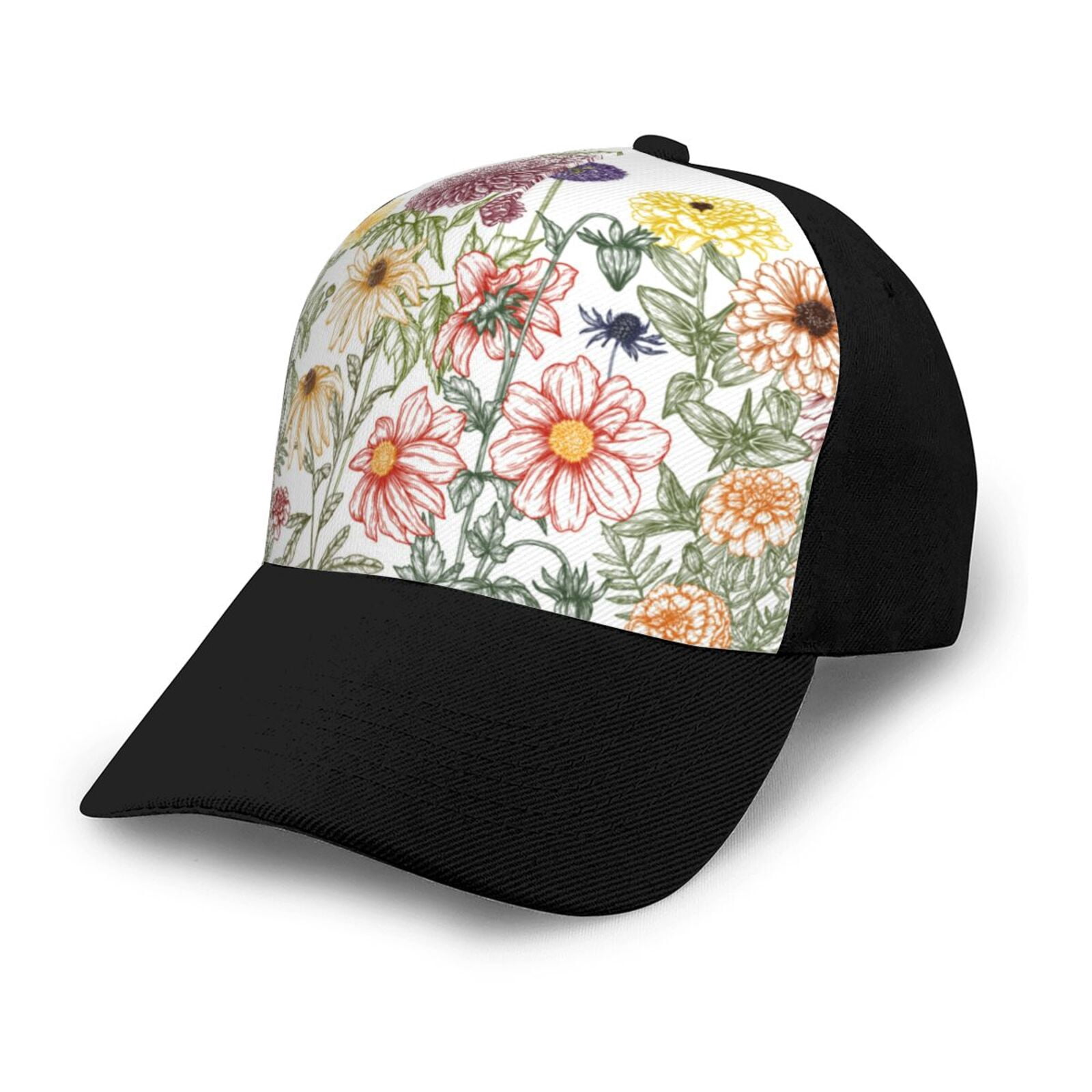 Xecao Autumn Garden print unisex vintage washed baseball cap, a soft ...