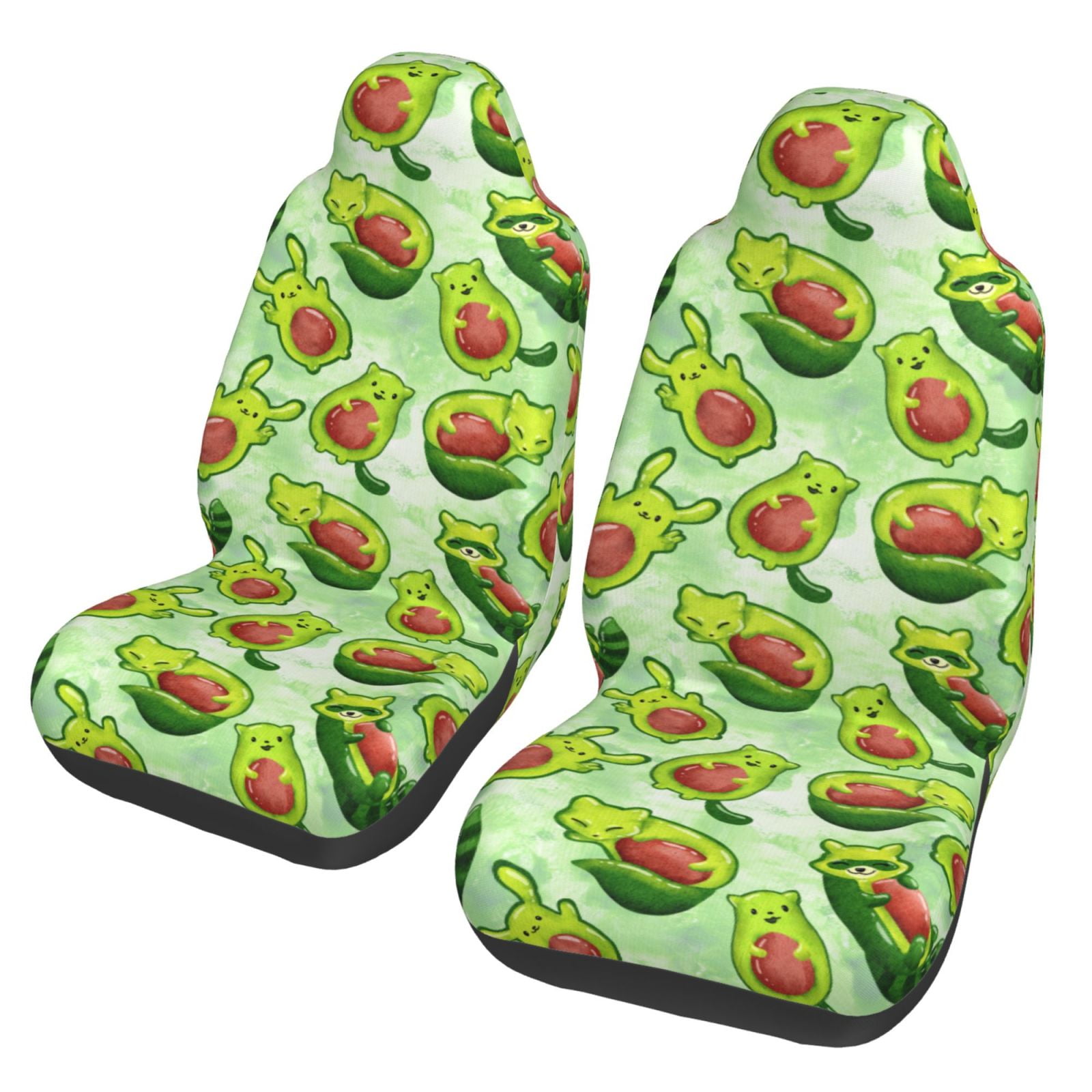 Xecao Avocado color cute animals Print Car Seat Cover in That Fits Most ...
