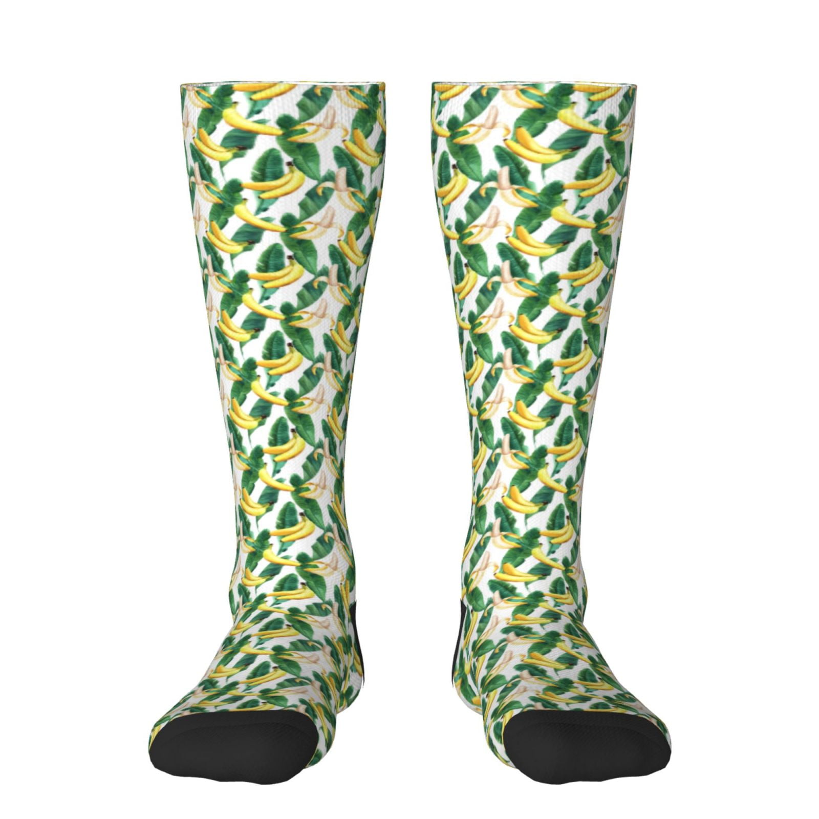 Xecao Banana Tree Leaves Print Compression Socks for Both Men And Women ...