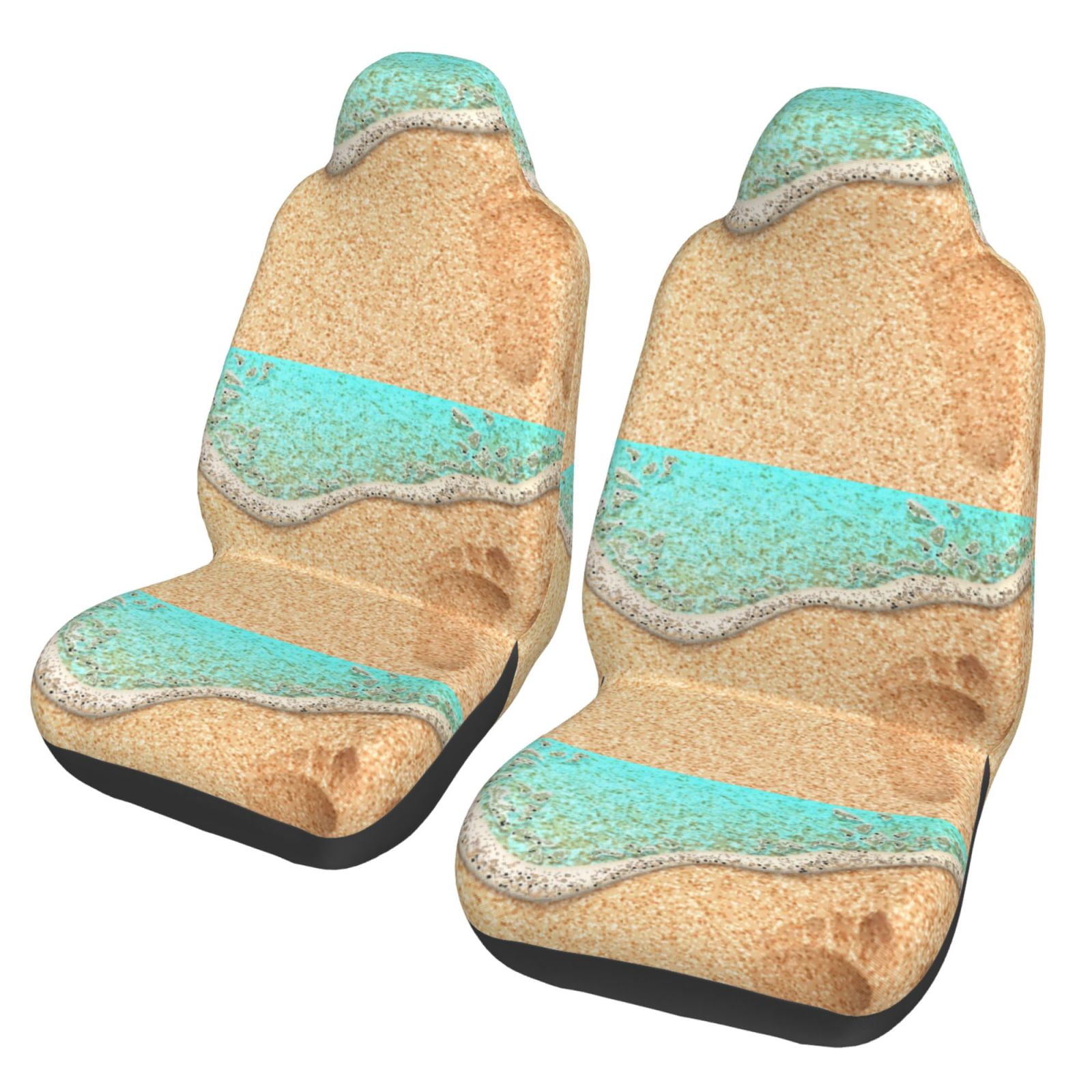 Xecao Beach Footprint Print Car Seat Cover in That Fits Most Cars, Vans ...