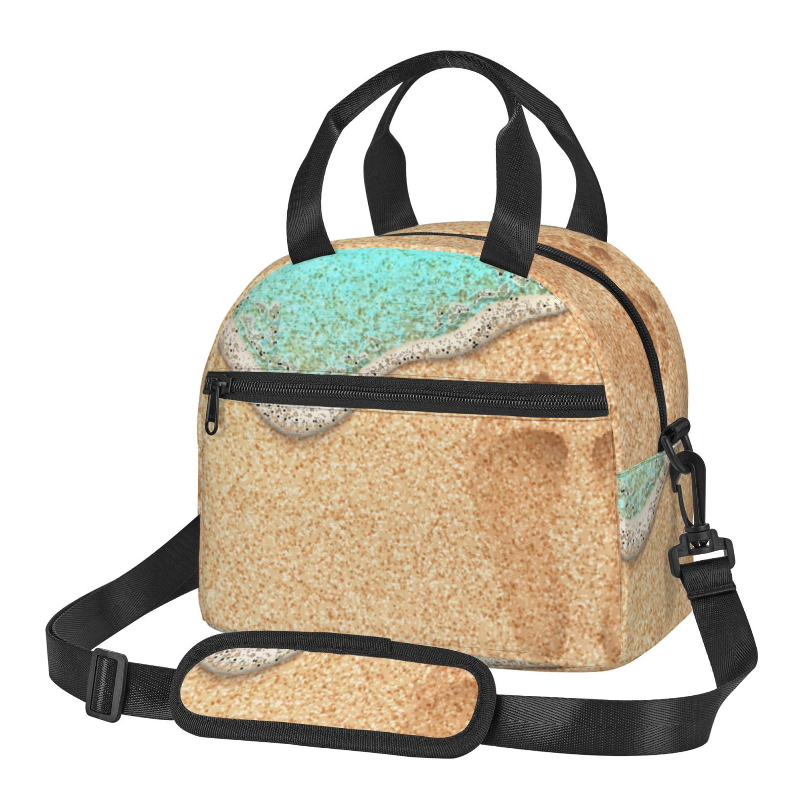 Xecao Beach Footprint Print Insulated Lunch Box, Lunch Cags Lunch Bag ...