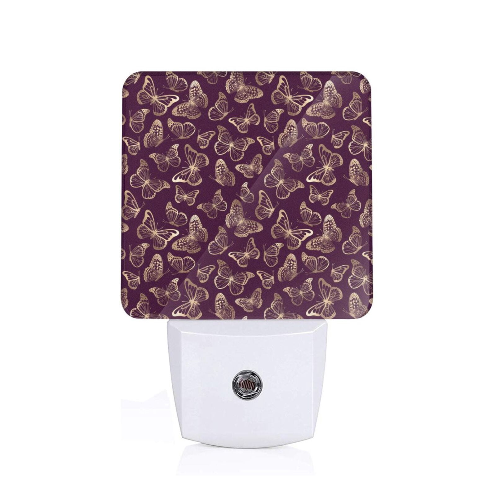 Xecao Beautiful Purple Butterflies for Night Light - a Wall-mounted LED ...