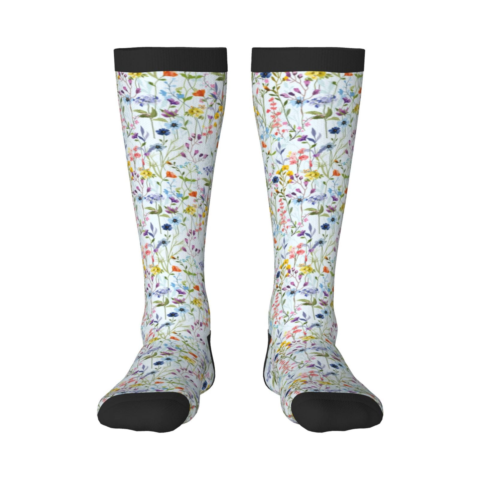 Xecao Beautiful wild flower forest Print Compression Socks for Both Men ...
