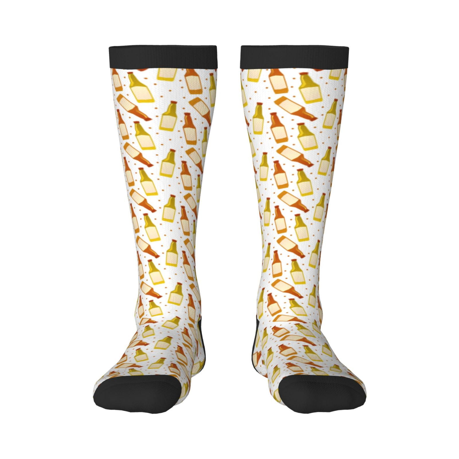 Xecao Beer Bottles Print Compression Socks for Both Men And Women for ...