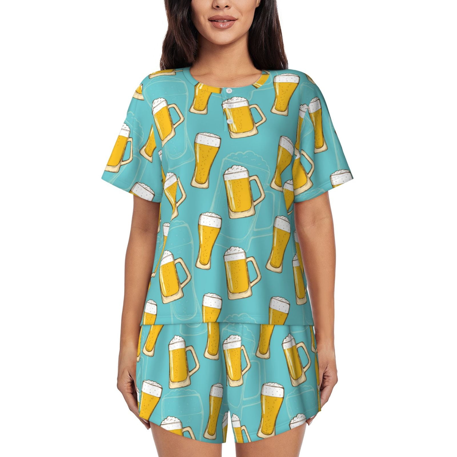 Xecao Beer print Swimsuit for women, Summer-ready, sporty style.Quick ...