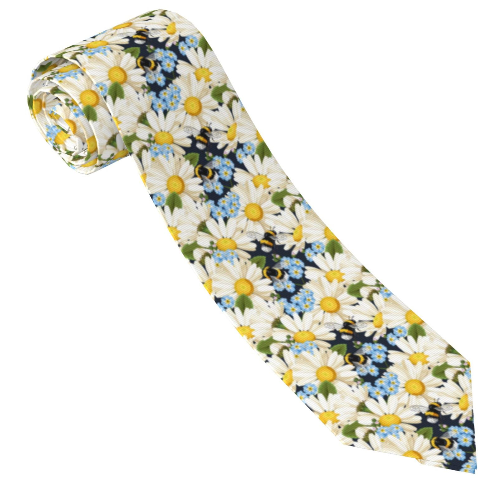 Xecao Bees Collecting Nectar Print Tie For Men Necktie Woven Jacquard ...