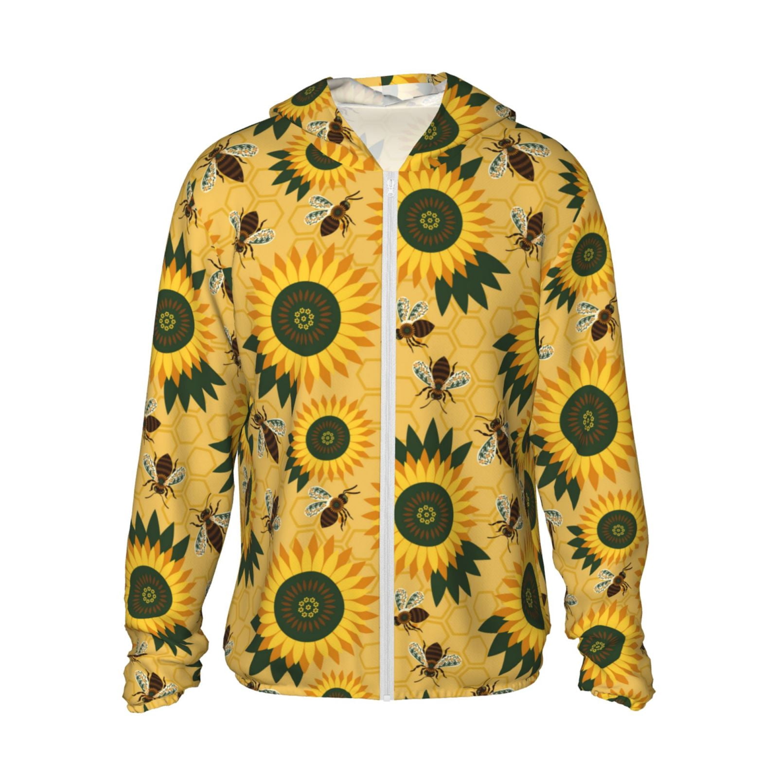 Xecao Bees and Sunflowers for Sun Shirt-A lightweight, hoodie-style ...