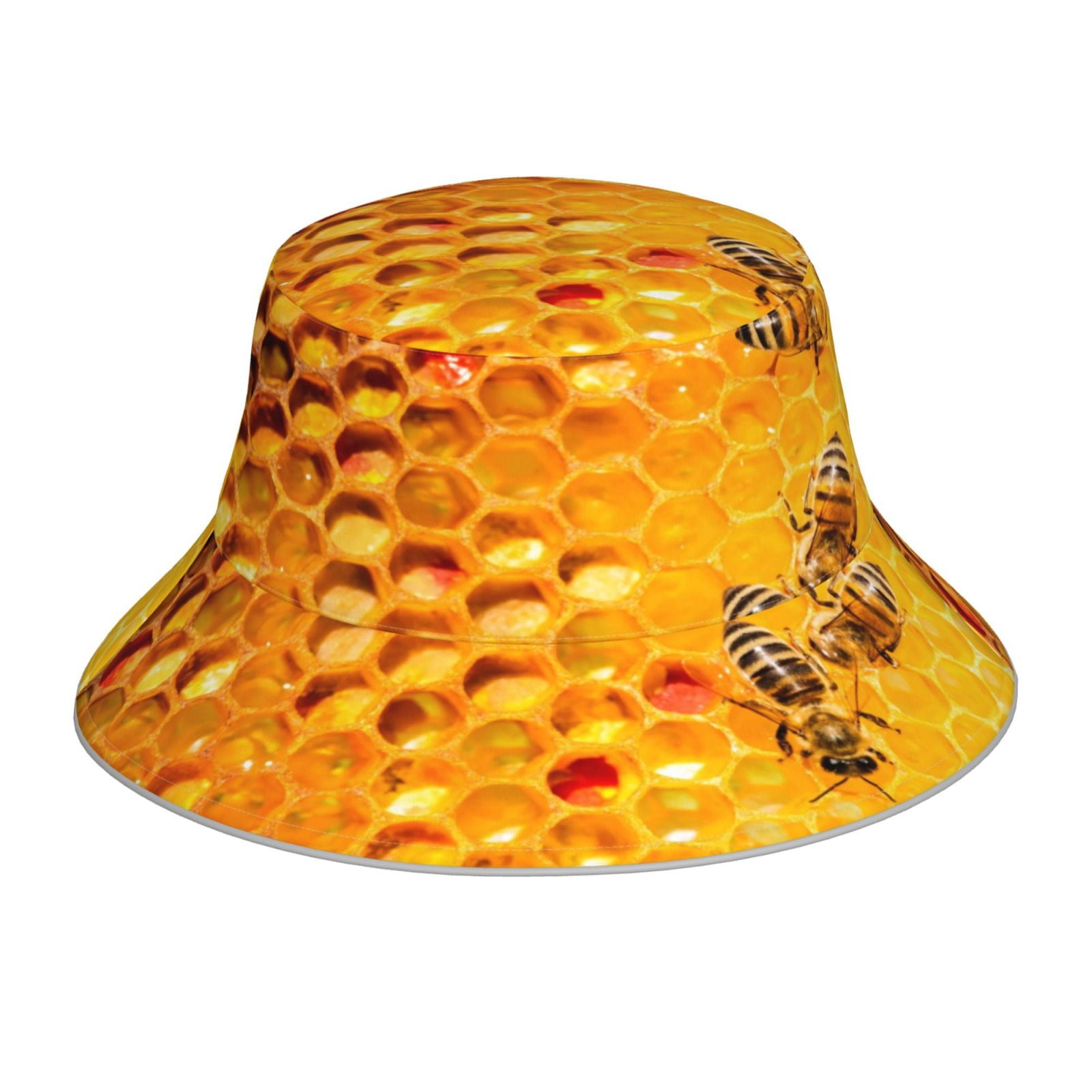 Xecao Bees on Hive Honeycomb Print Men and Women Night Reflective Hat ...