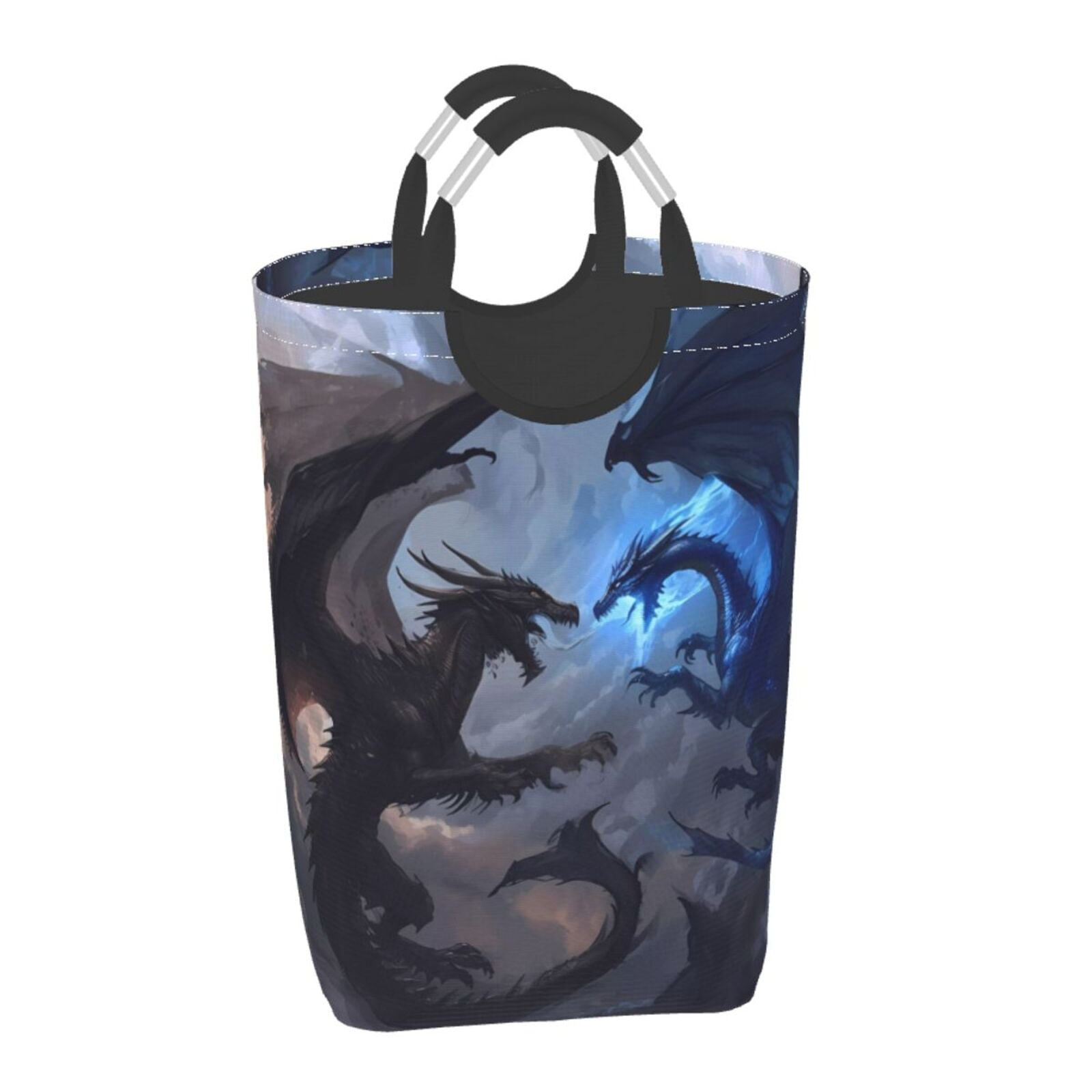 Xecao Black And Blue Lightning Dragon for Laundry Basket,Collapsible ...