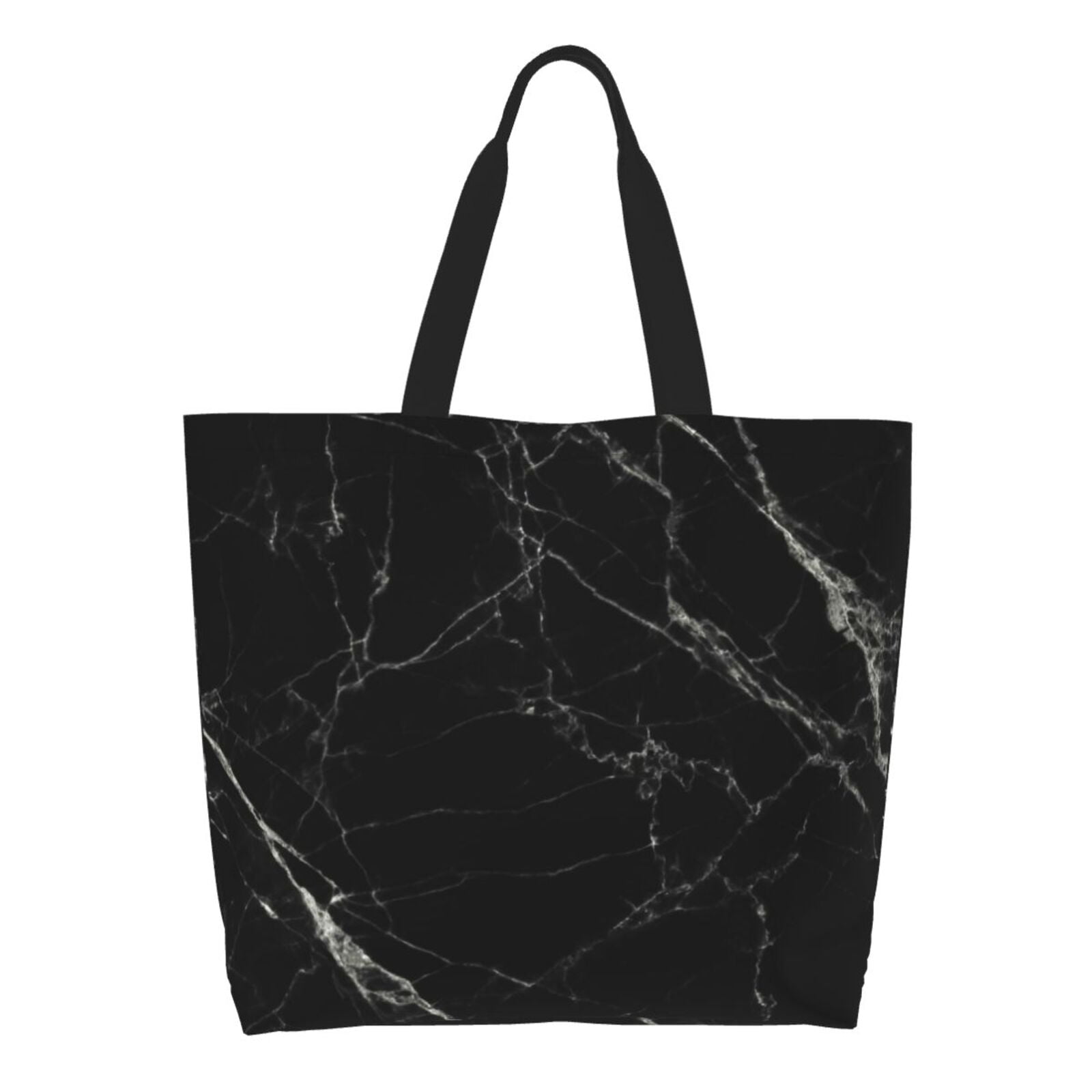 Xecao Black Marble Texture Abstract for Tote Bag for Women, Tote Shoulder Bag with a littlw ...