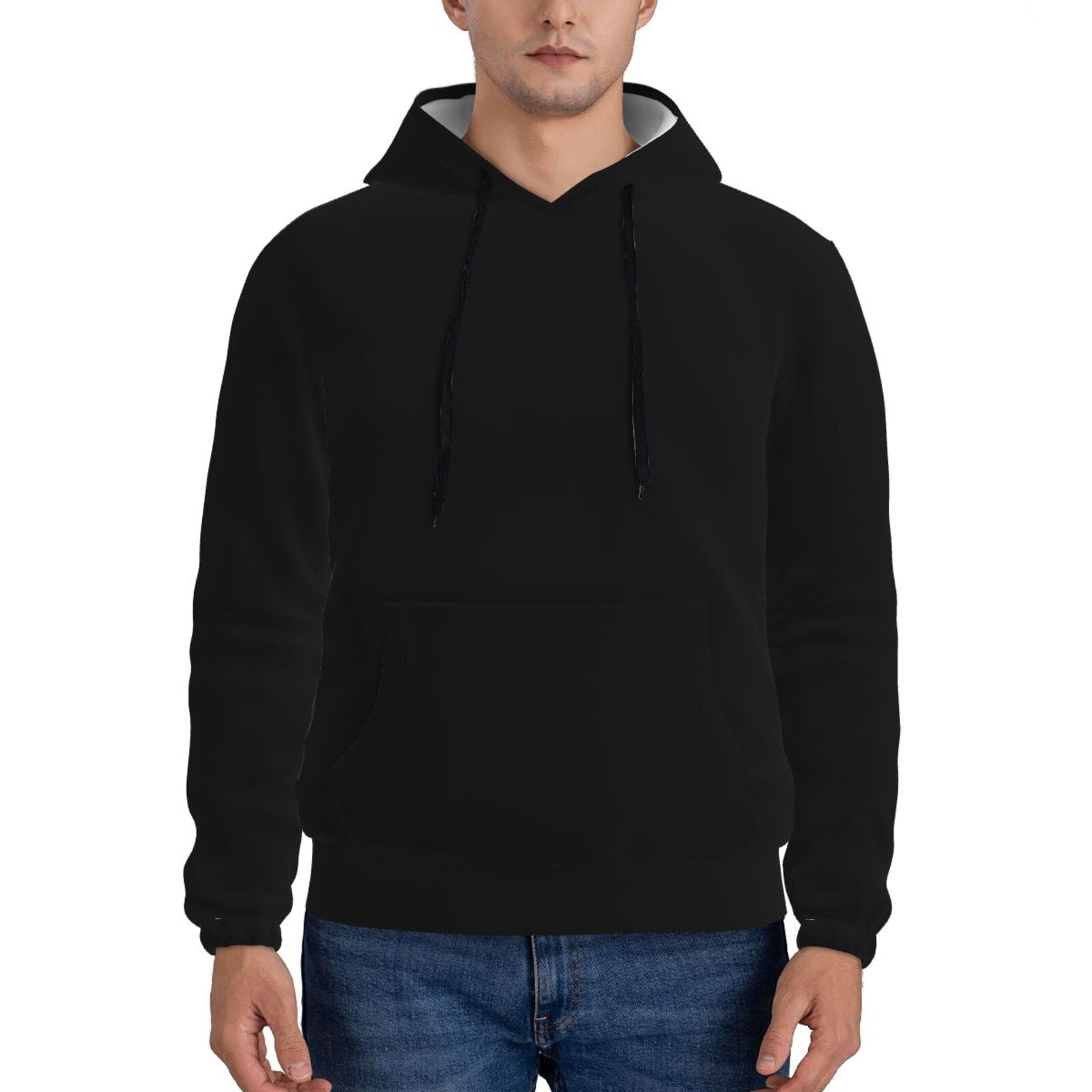 Xecao Black Pattern Men's Adult Pullover Hoodie,Hooded Sweatshirt-Small ...