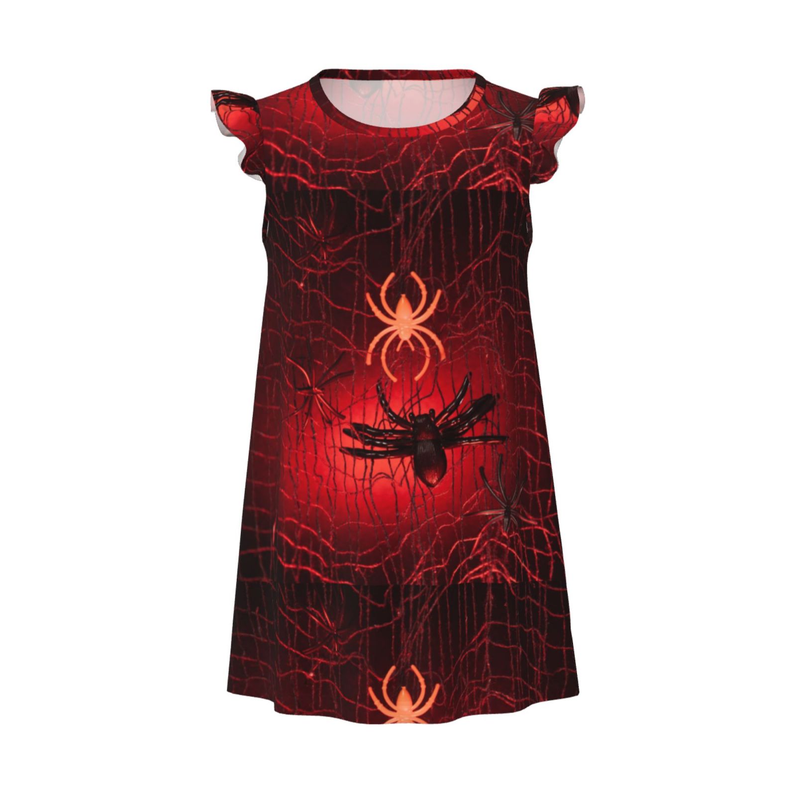 Xecao Black Spider Web With Spiders Nightgowns for Girls: Elegant ...