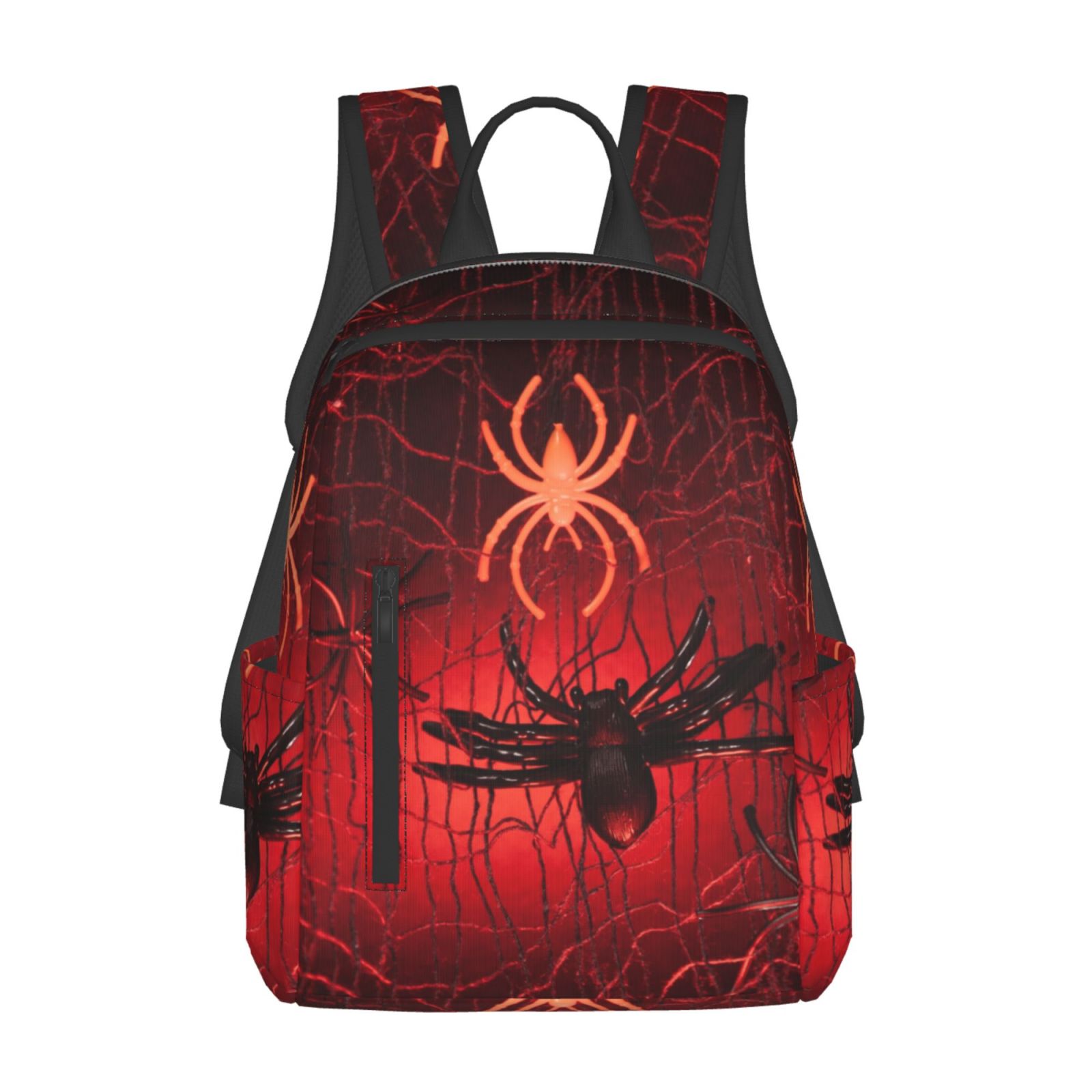 Xecao Black Spider Web With Spiders print Backpack For women men ...