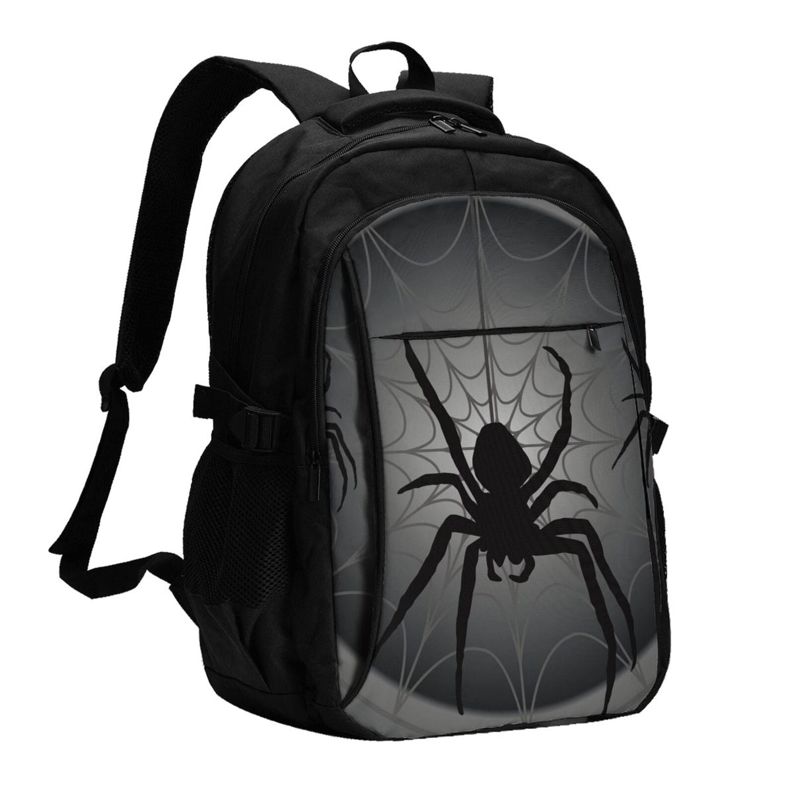 Xecao Black Spiders for Travel Laptop Backpack, USB-Charging-Enabled ...