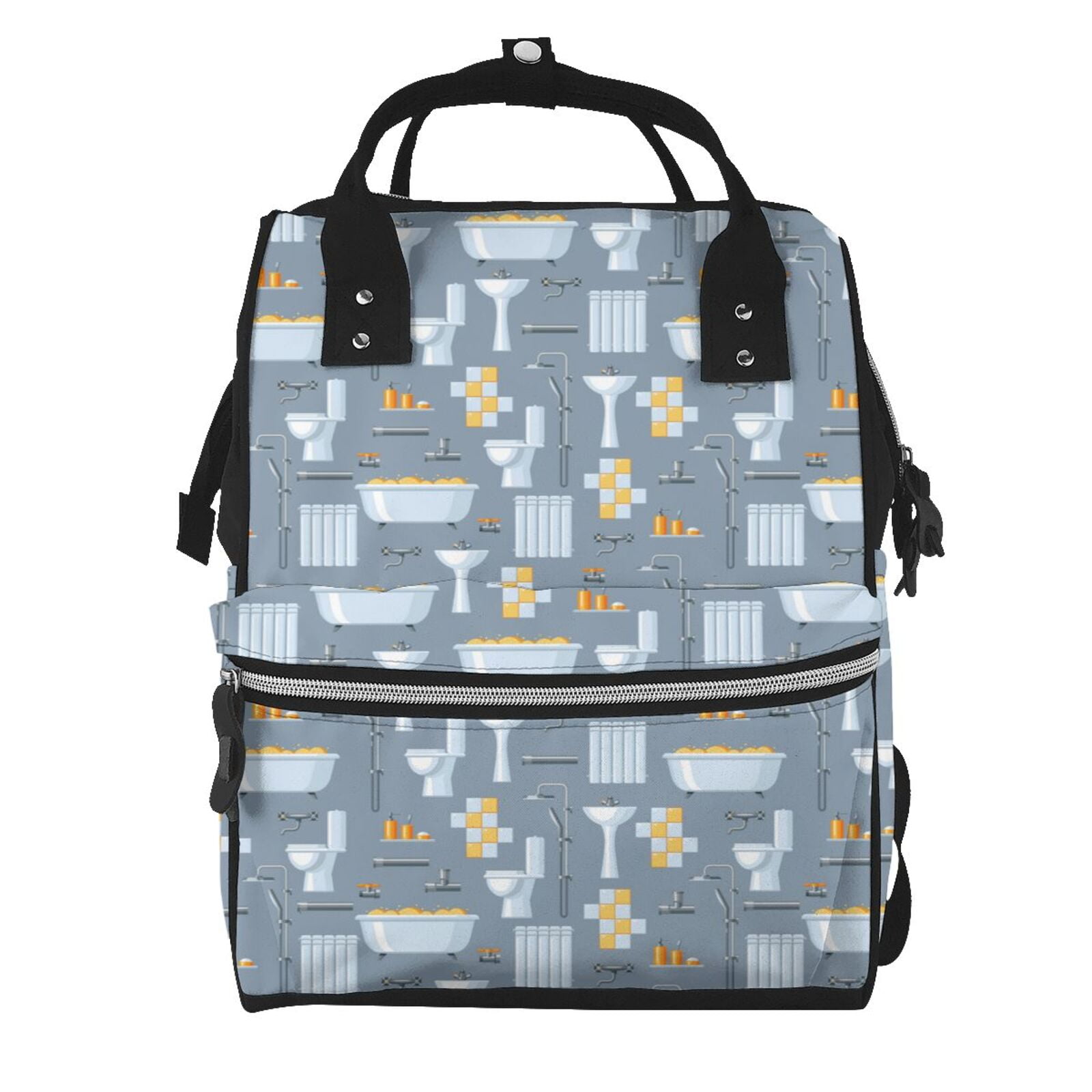 Xecao Blue Bathroom print Large Capacity Nappy Bag is a multi ...