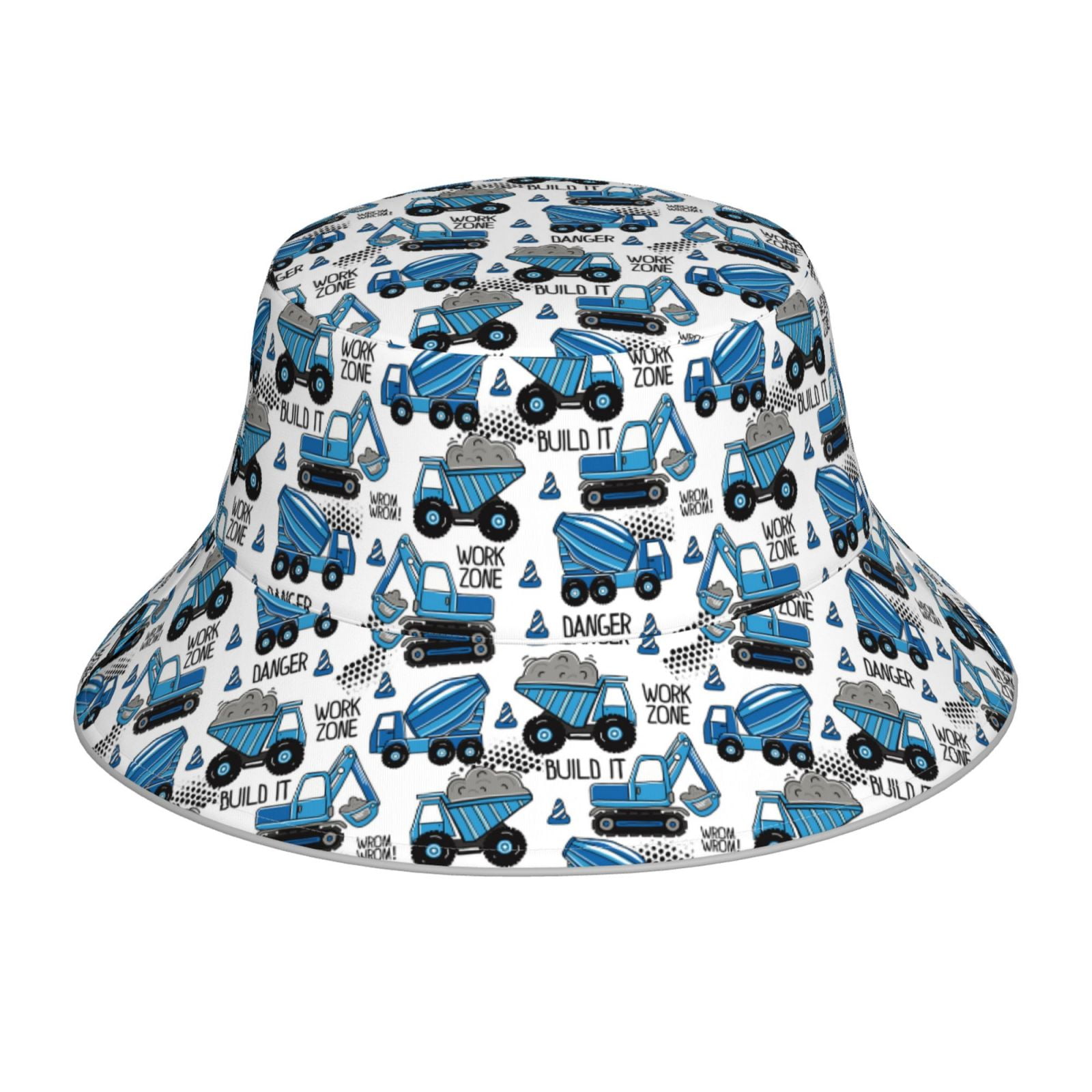 Xecao Blue Excavator Print Men and Women Night Reflective Hat Runner ...