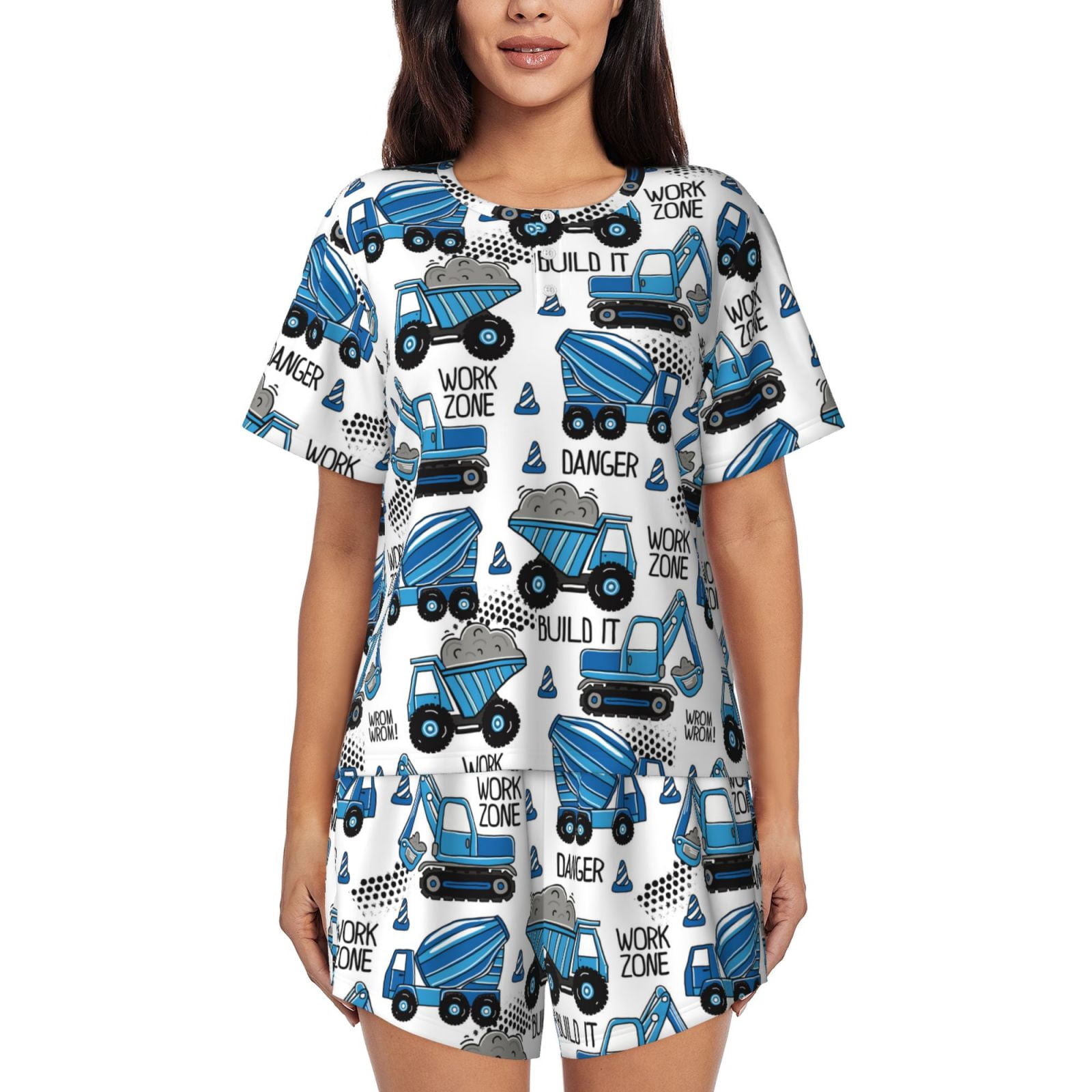 Xecao Blue Excavator print Swimsuit for women, Summer-ready, sporty ...