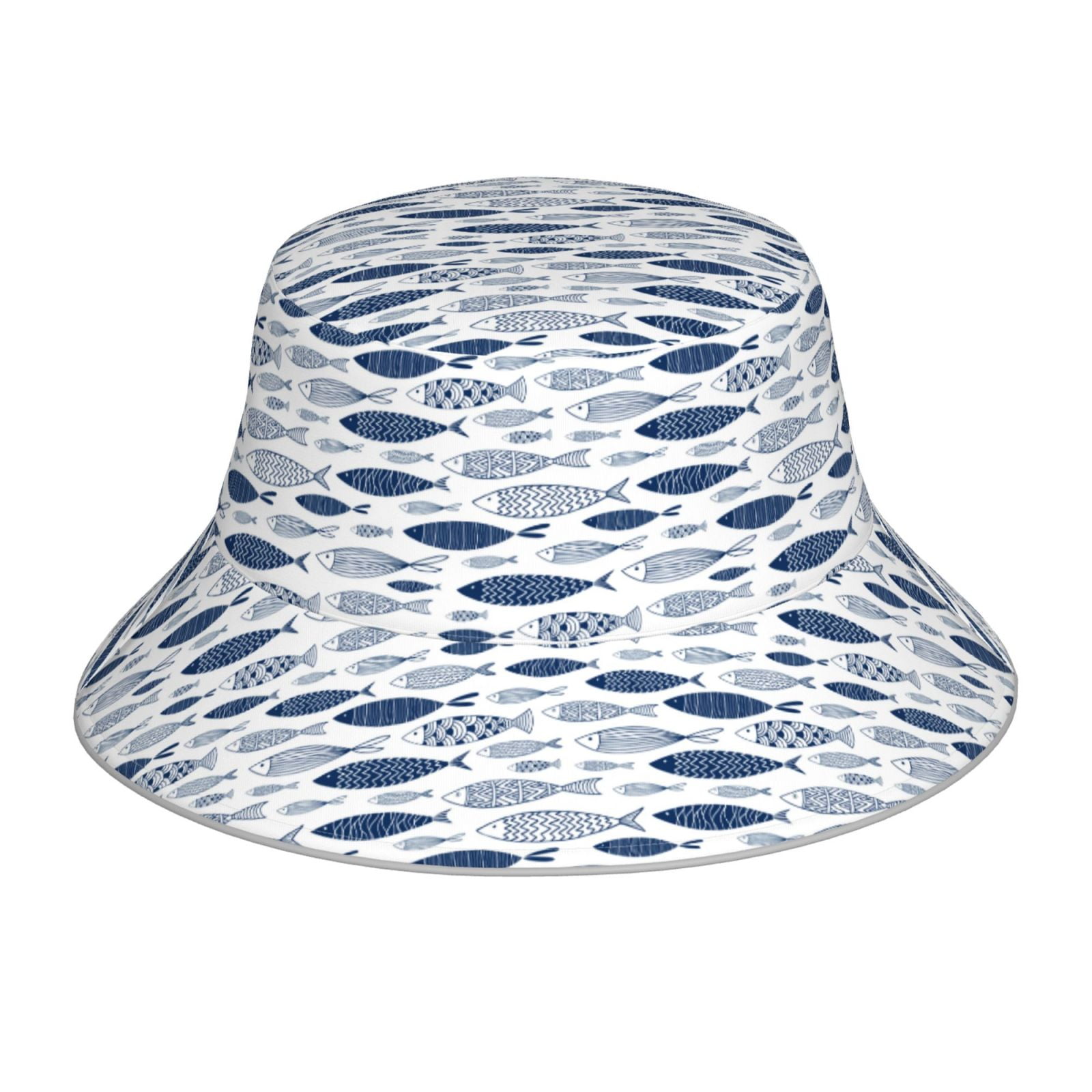 Xecao Blue Fish Print Men and Women Night Reflective Hat Runner Cap ...