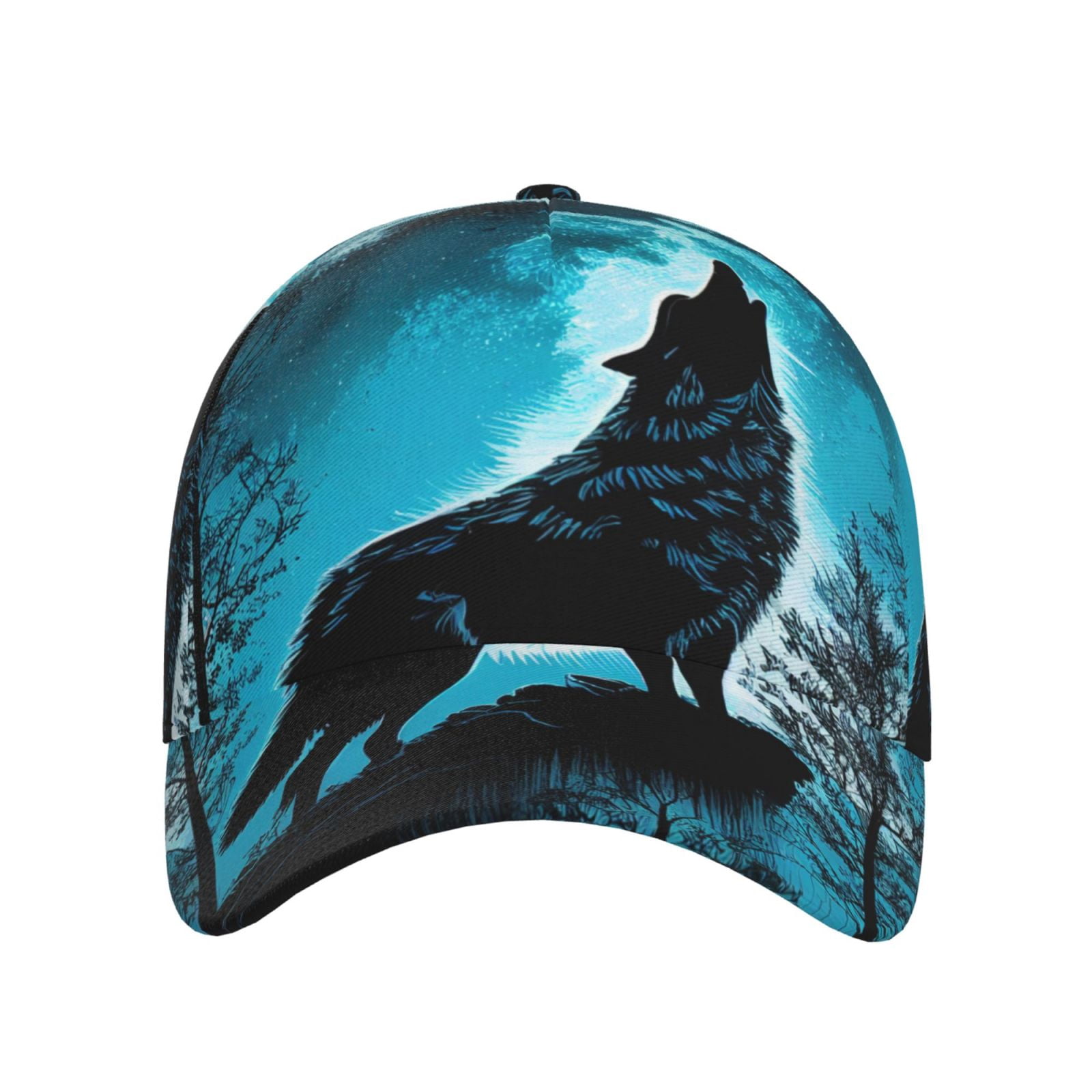Xecao Blue Full Moon Wolf for Baseball Cap: Unisex, crafted from ...
