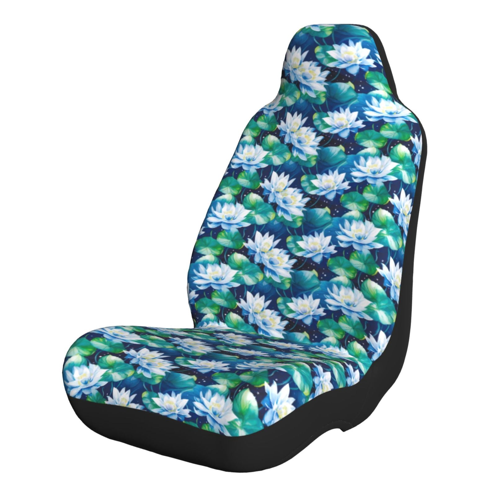 Xecao Blue Lotus Flower for Automotive Seat Covers for Cars Trucks and ...