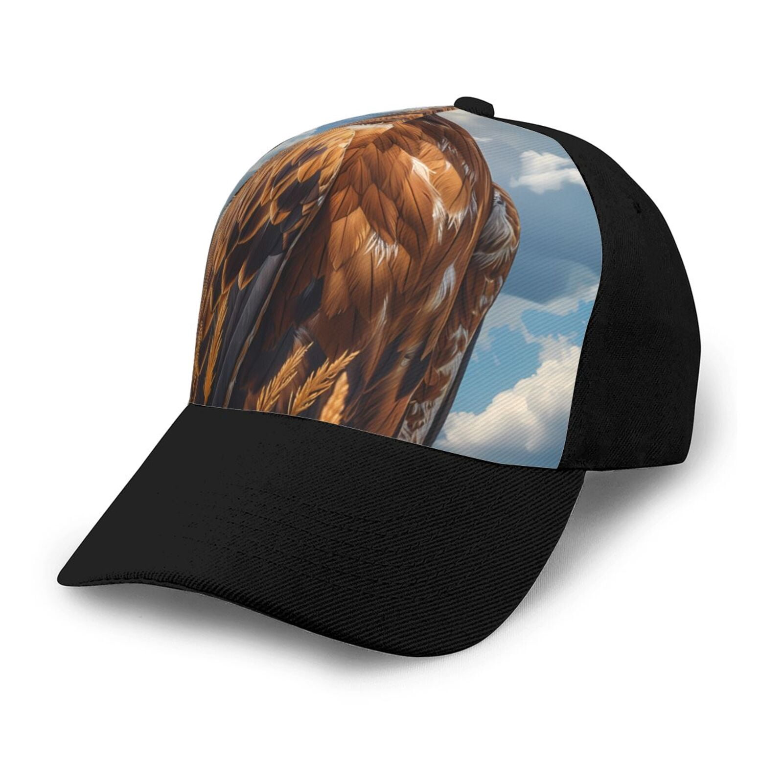 Xecao Blue Sky White Cloud Eagle print unisex vintage washed baseball ...