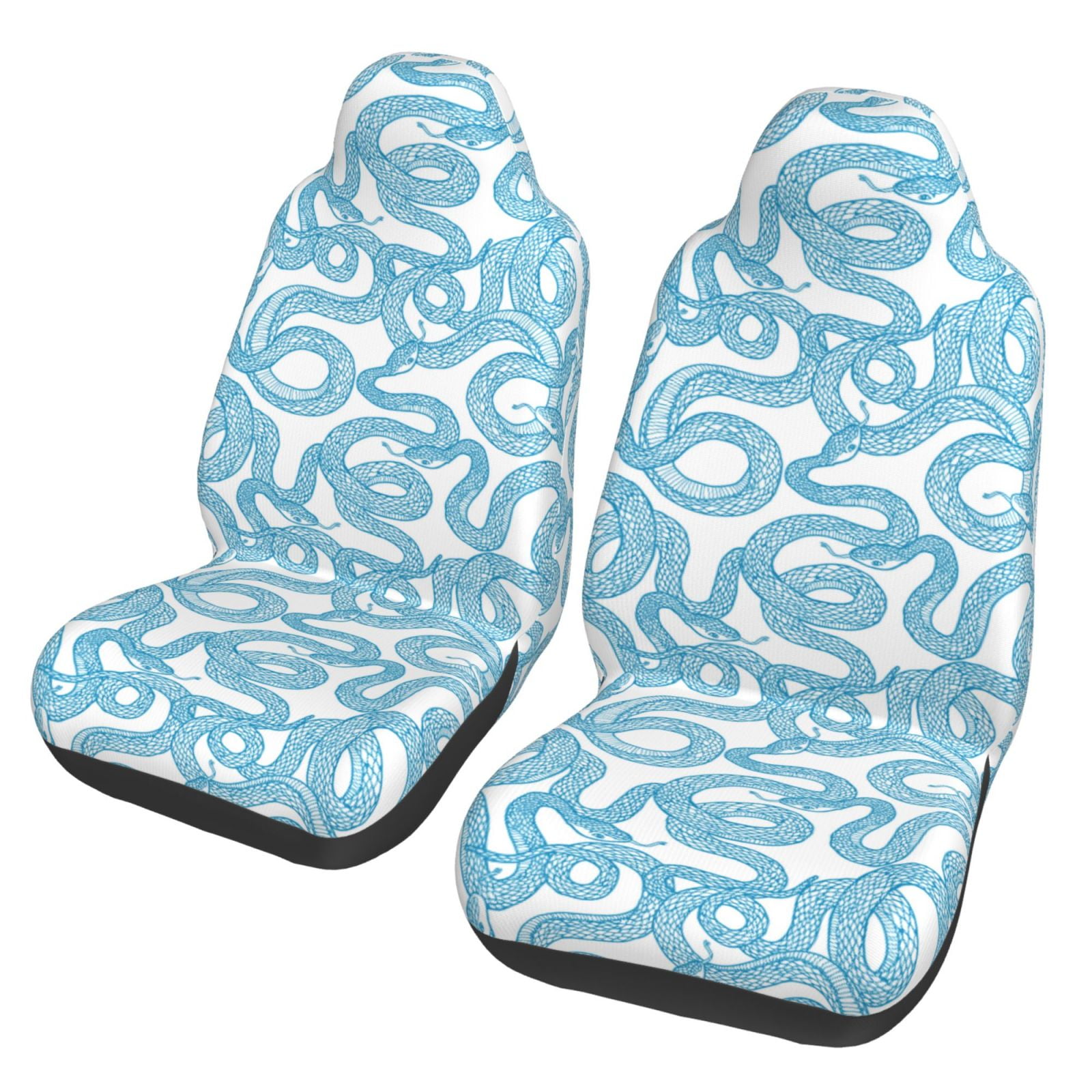 Xecao Blue Snake Print Car Seat Cover in That Fits Most Cars, Vans ...