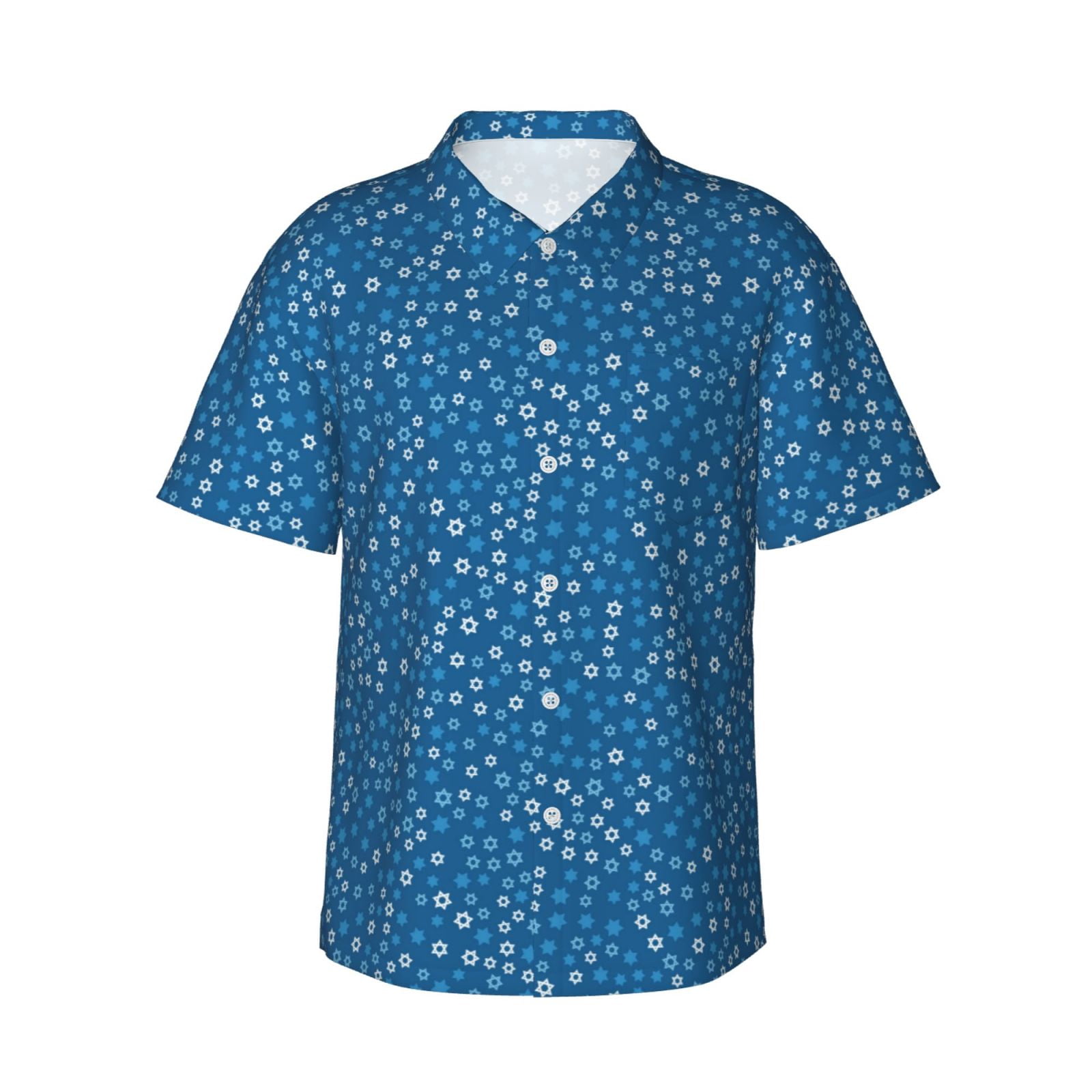 Xecao Blue Star Print print Hawaiian shirt - a stylish short-sleeve ...