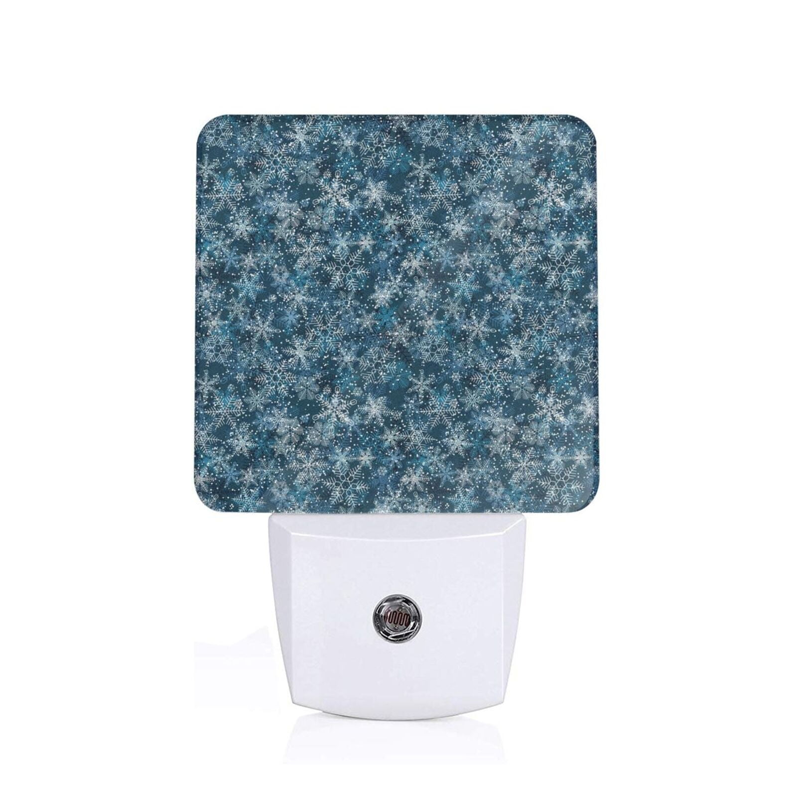 Xecao Blue and White Gradient Snowflake for Night Light - a Wall ...