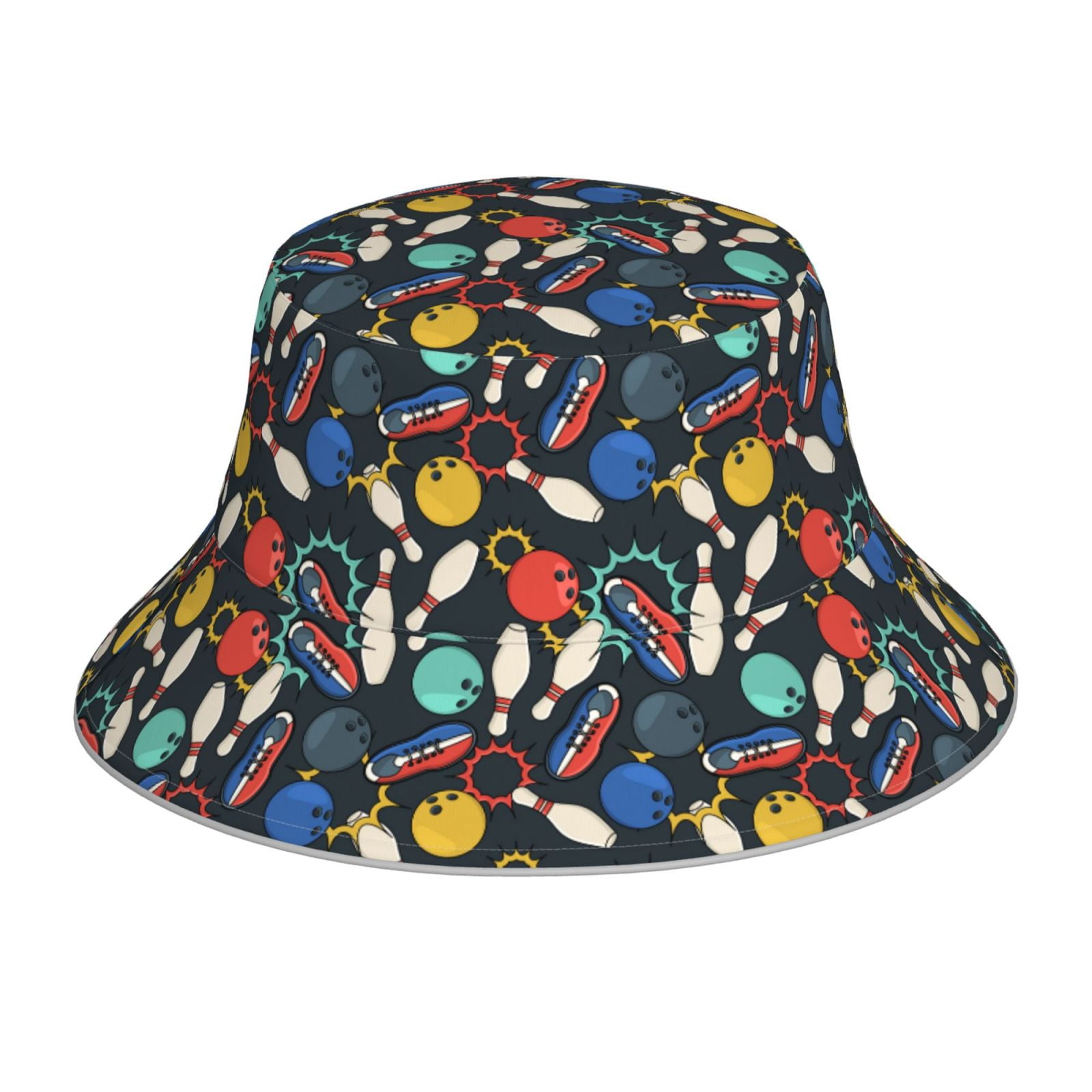 Xecao Bowling Ball Print Men and Women Night Reflective Hat Runner Cap ...