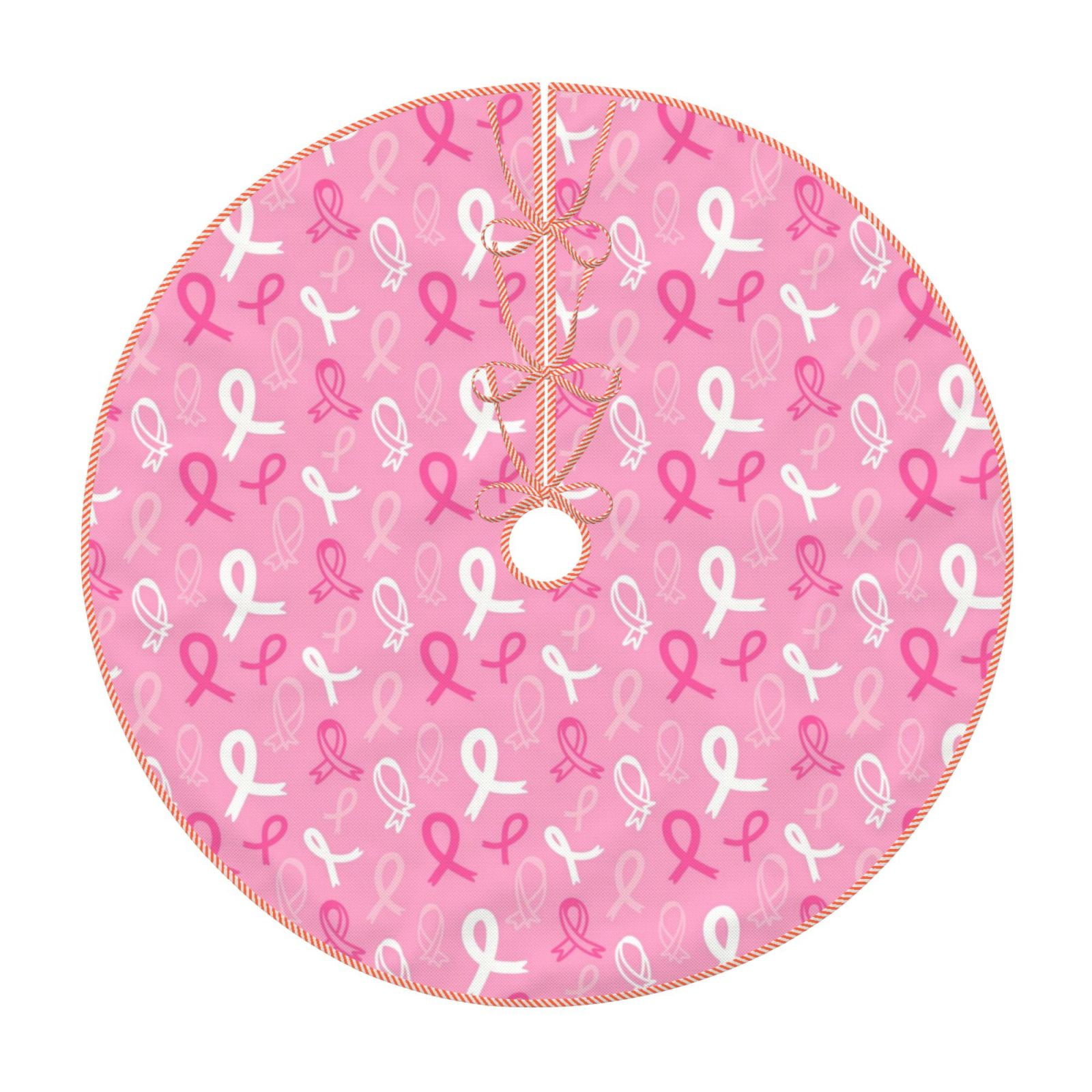 Xecao Breast Cancer Awareness (3) Pattern Christmas Tree Skirt Holiday ...