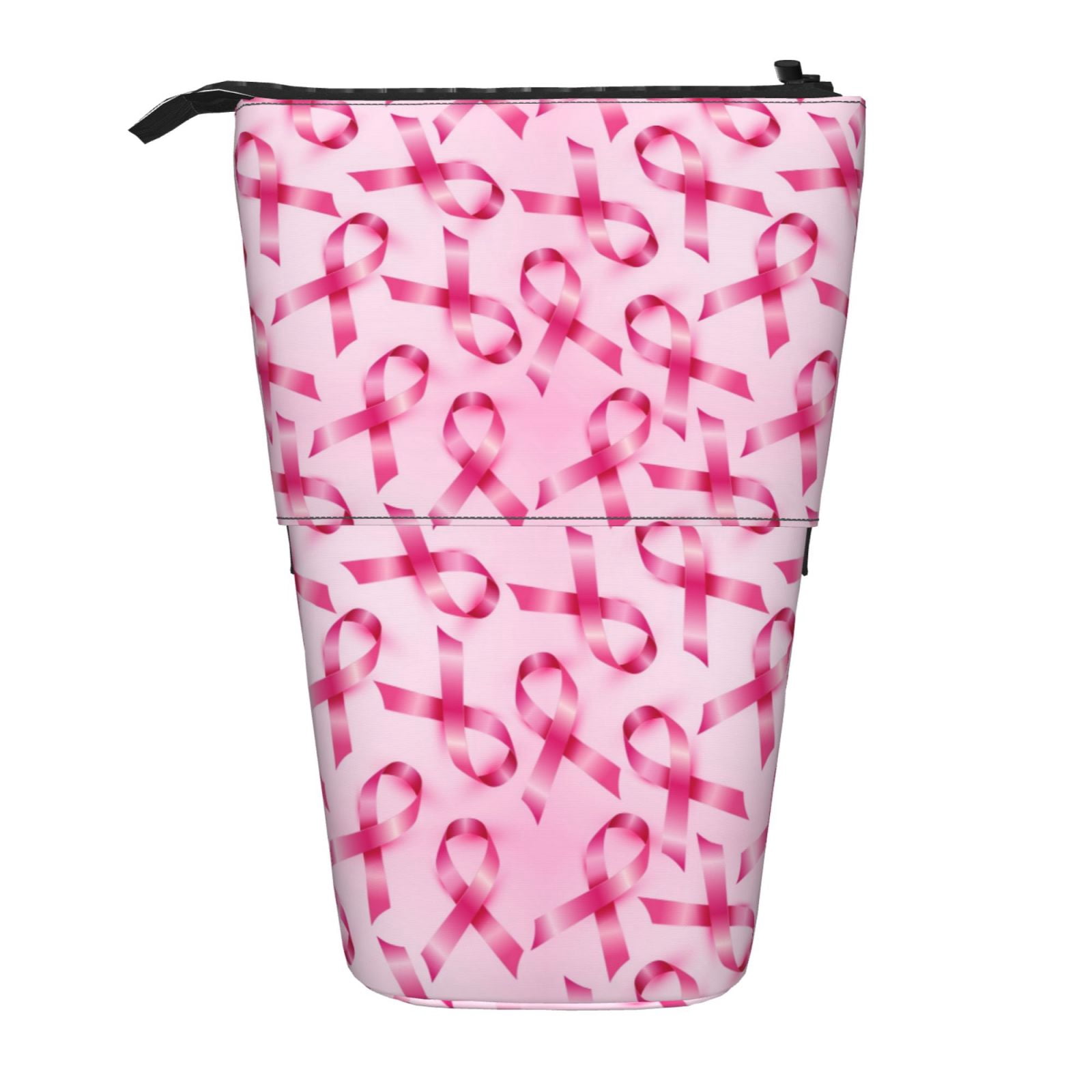 Xecao Breast Cancer Ribbons Awareness Print Telescopic Pencil Bag Pen ...