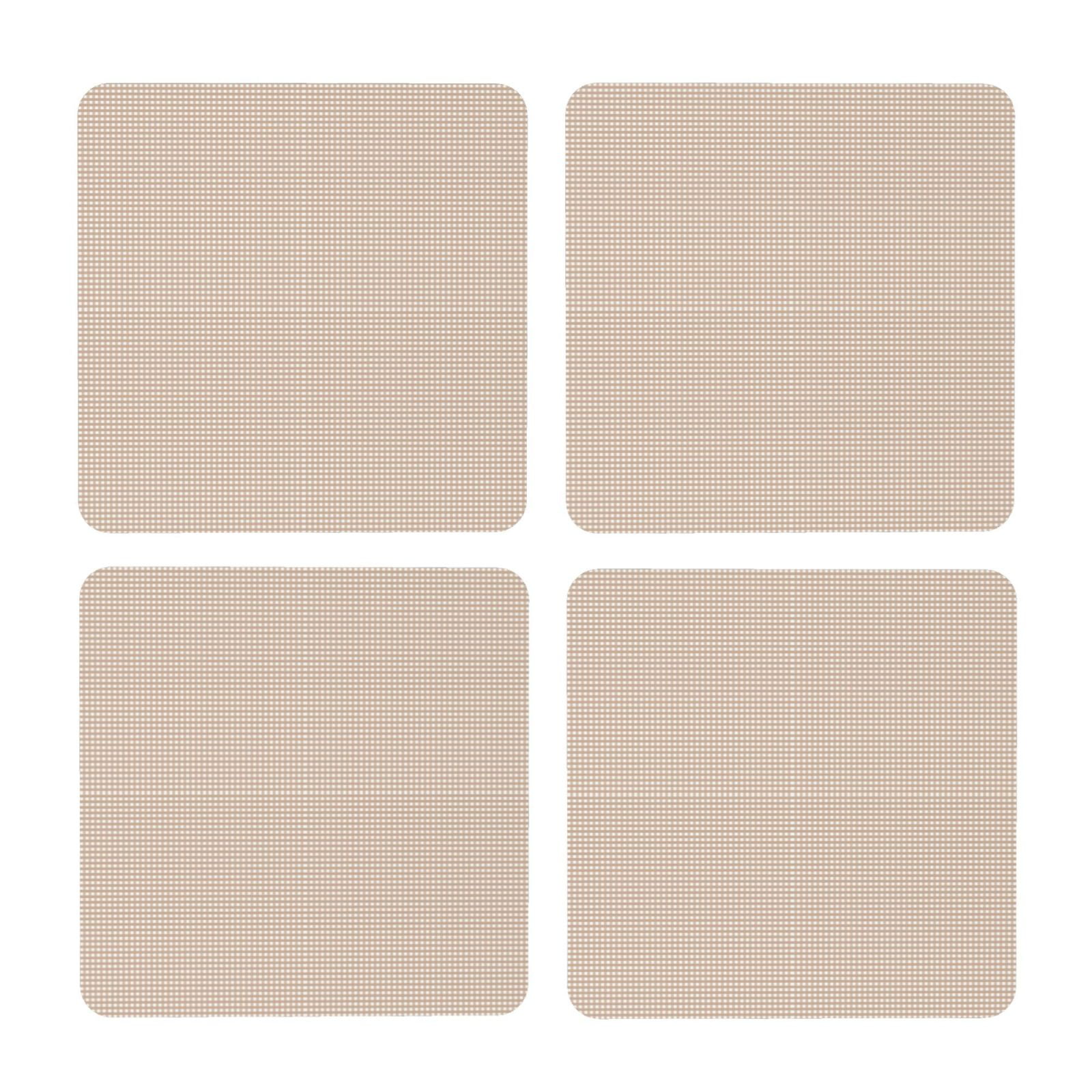 Xecao Brown Gingham for MDF Cork Coaster 4 Pcs,Drink Coasters,Suit for House Warming Gifts New ...