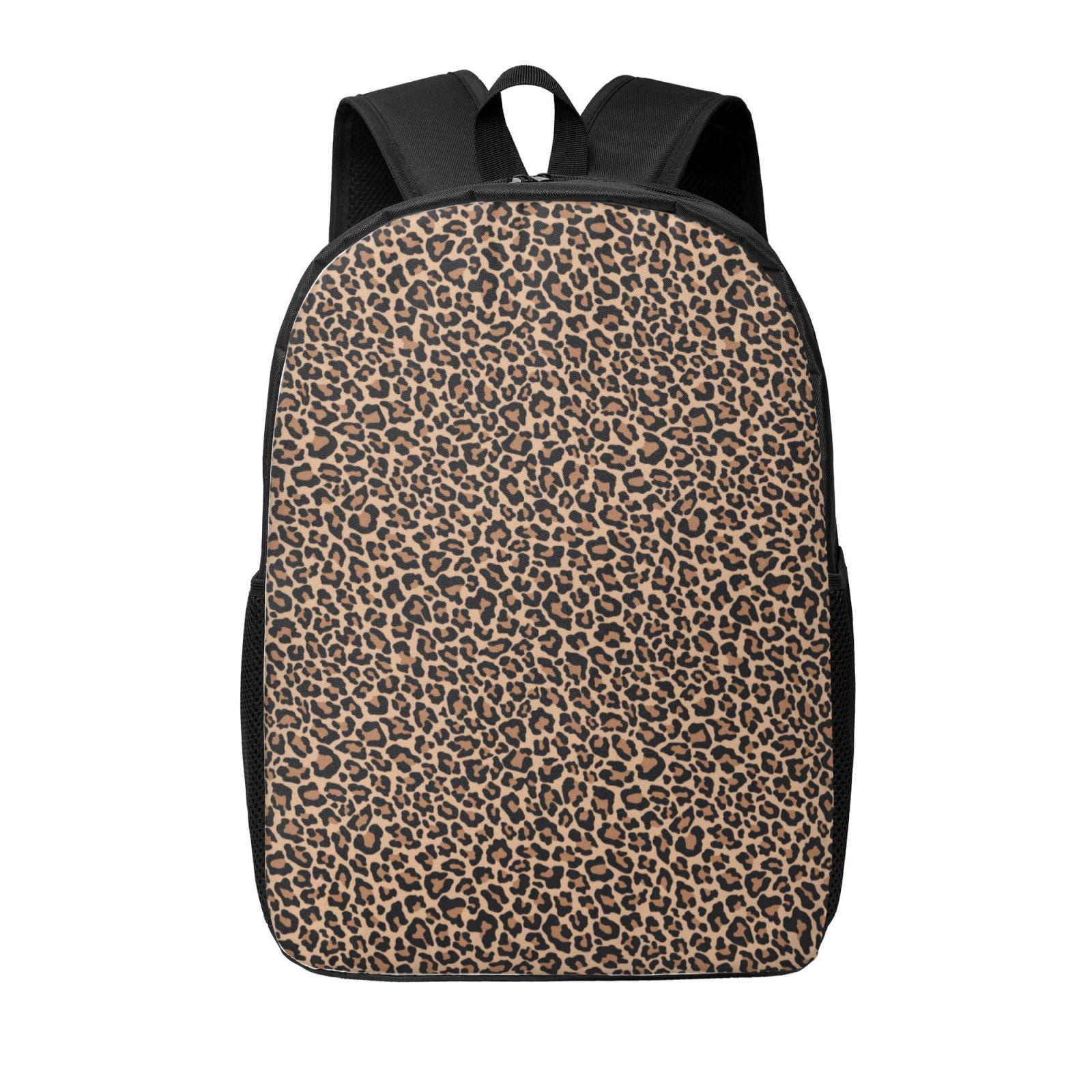 Xecao Brown Leopard print Travel Backpack, Large Computer Backpack for ...