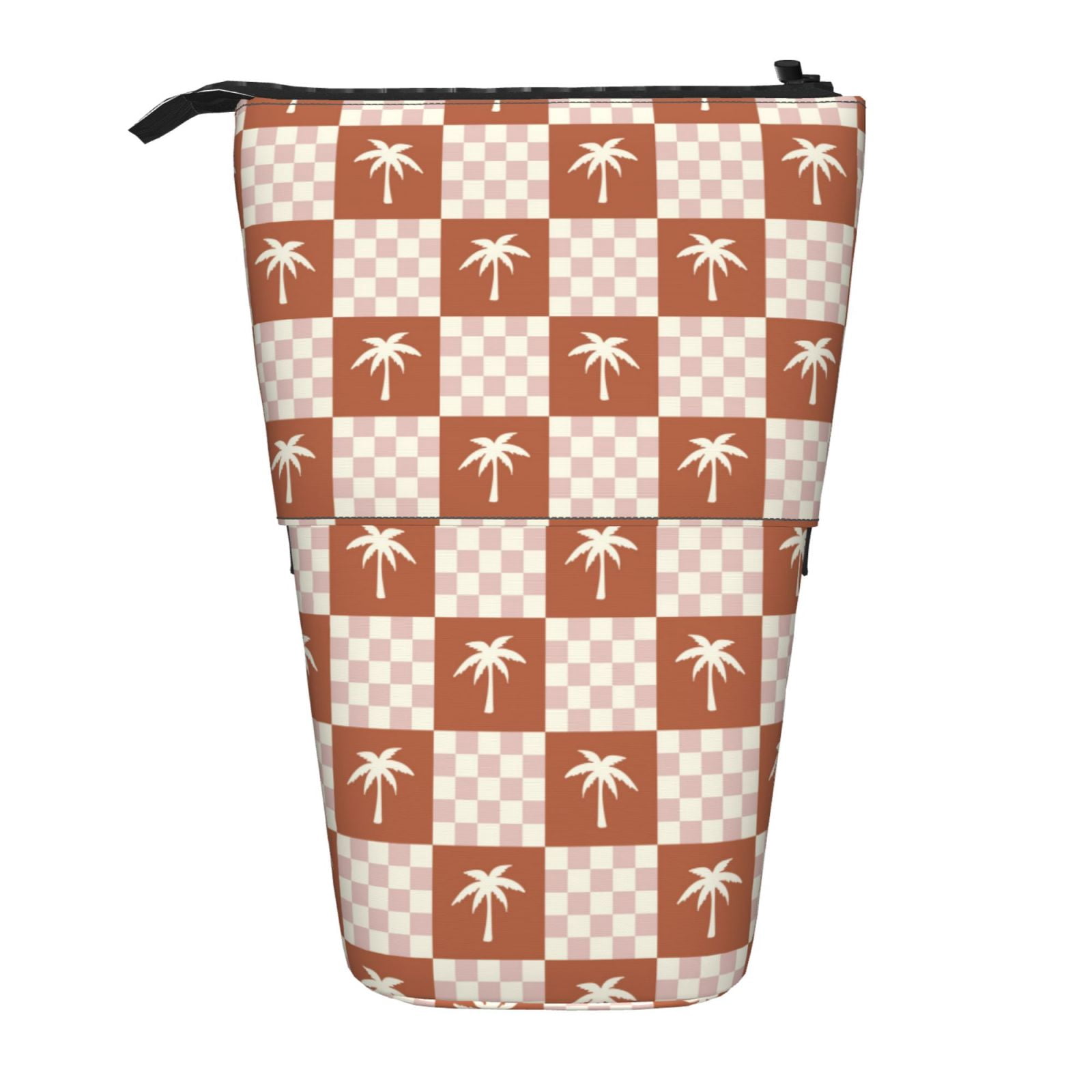 Xecao Brown Palms Print Telescopic Pencil Bag Pen Holder Pop Up ...