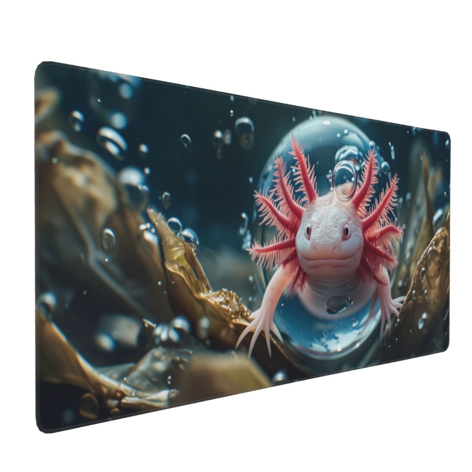 Xecao Bubbles Axolotl Fantasy Print Large Mouse Pad, 16x35.5in Mousepad ...