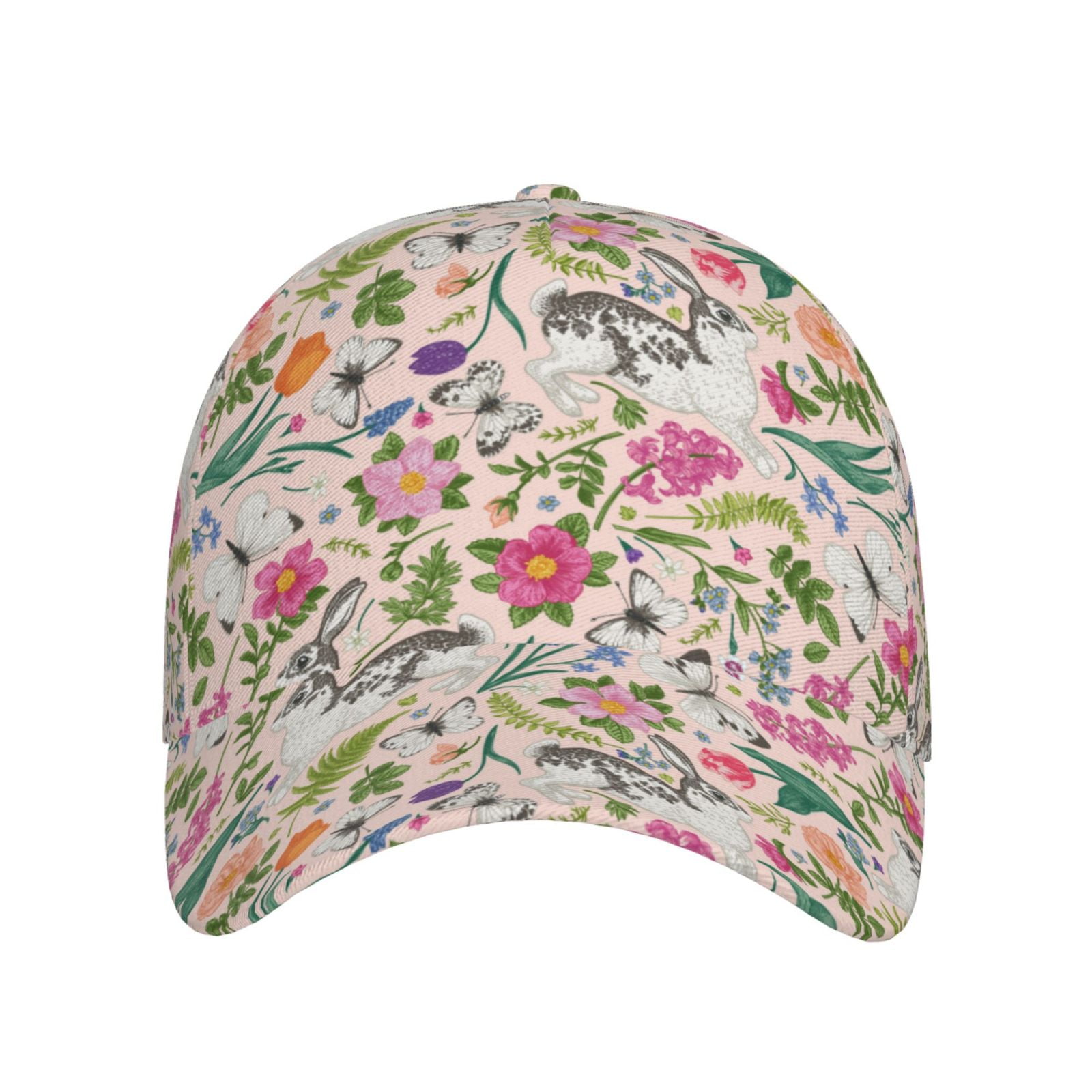Xecao Bunny Floral for Baseball Cap: Unisex, crafted from classic ...