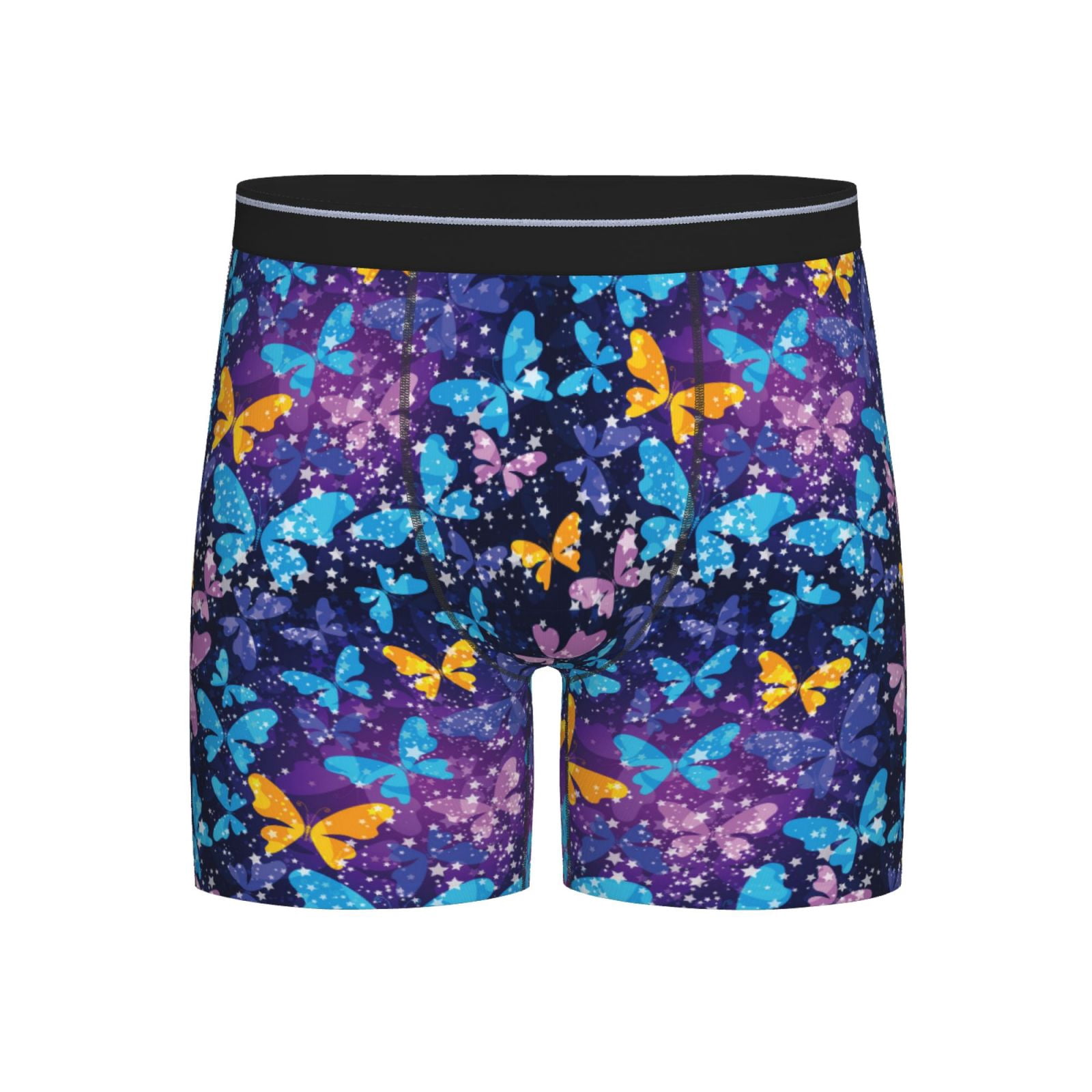 Xecao Butterflies Of The Starry Sky Print Boxer Briefs for Men's ...