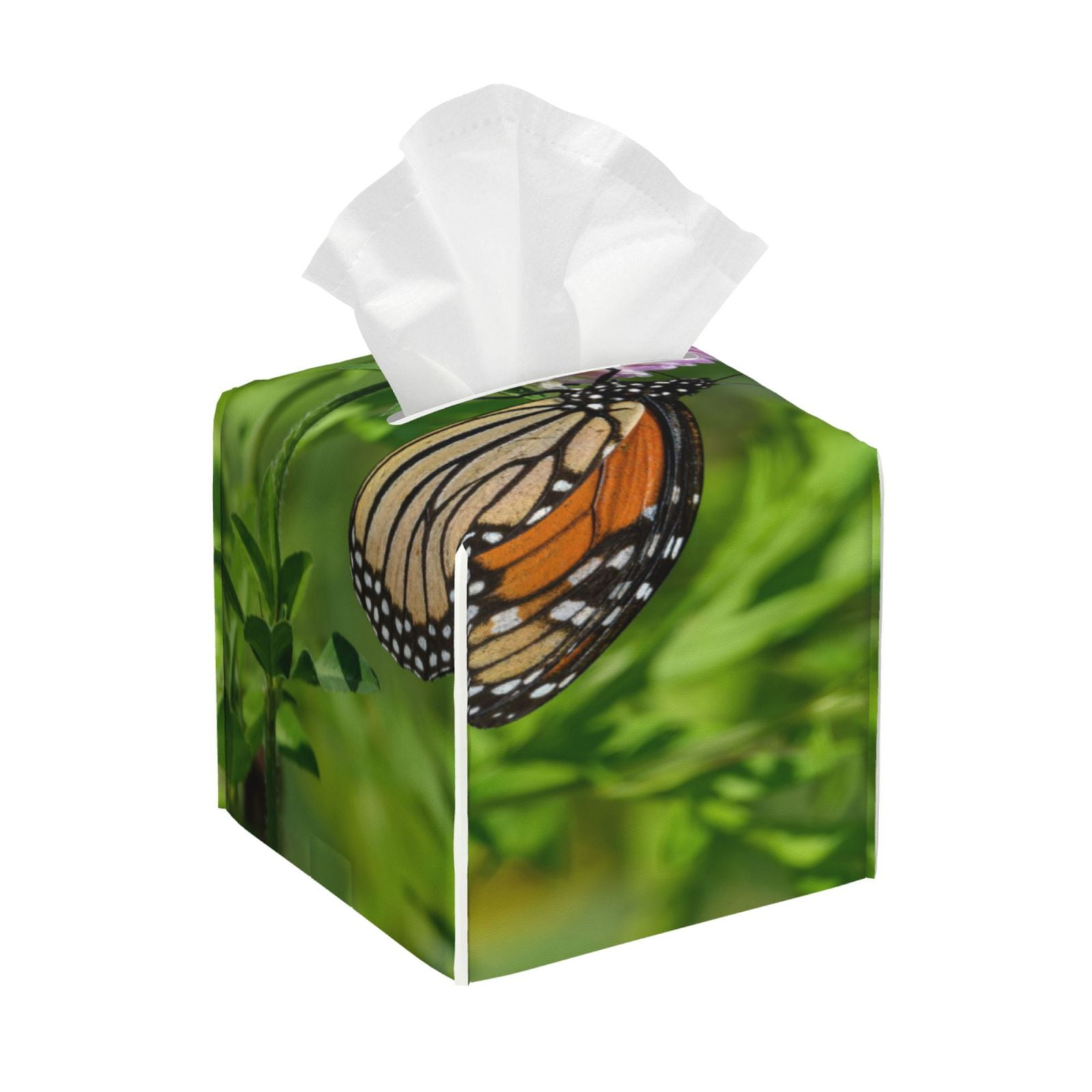 Xecao Butterflies and Floral Print Box Cover Holder, Square by Xecao ...