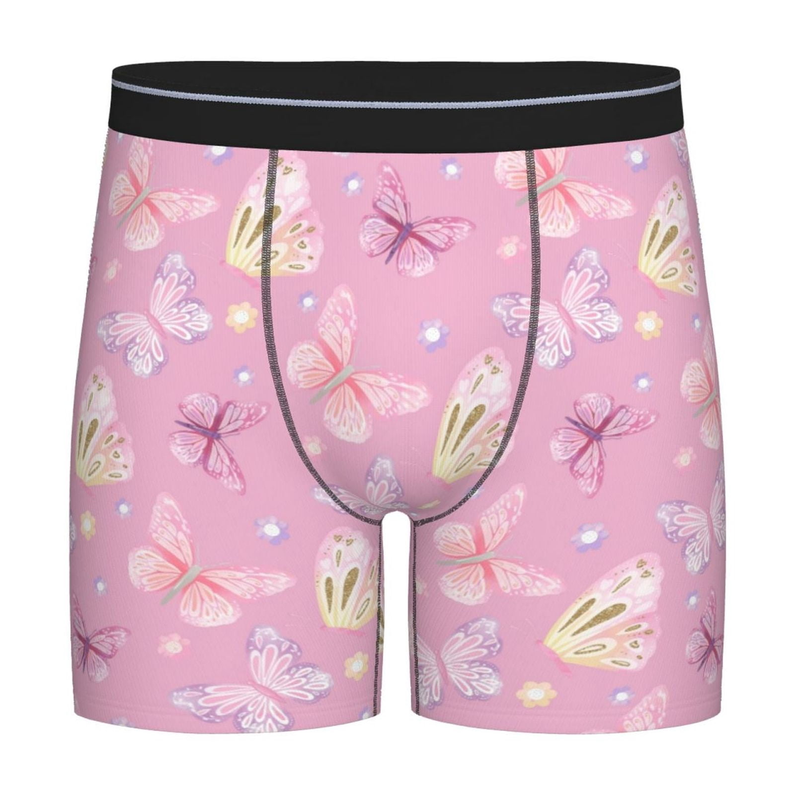 Xecao Butterfly 1 Print Boxer Briefs for Men's Stretch Moisture-Wicking ...