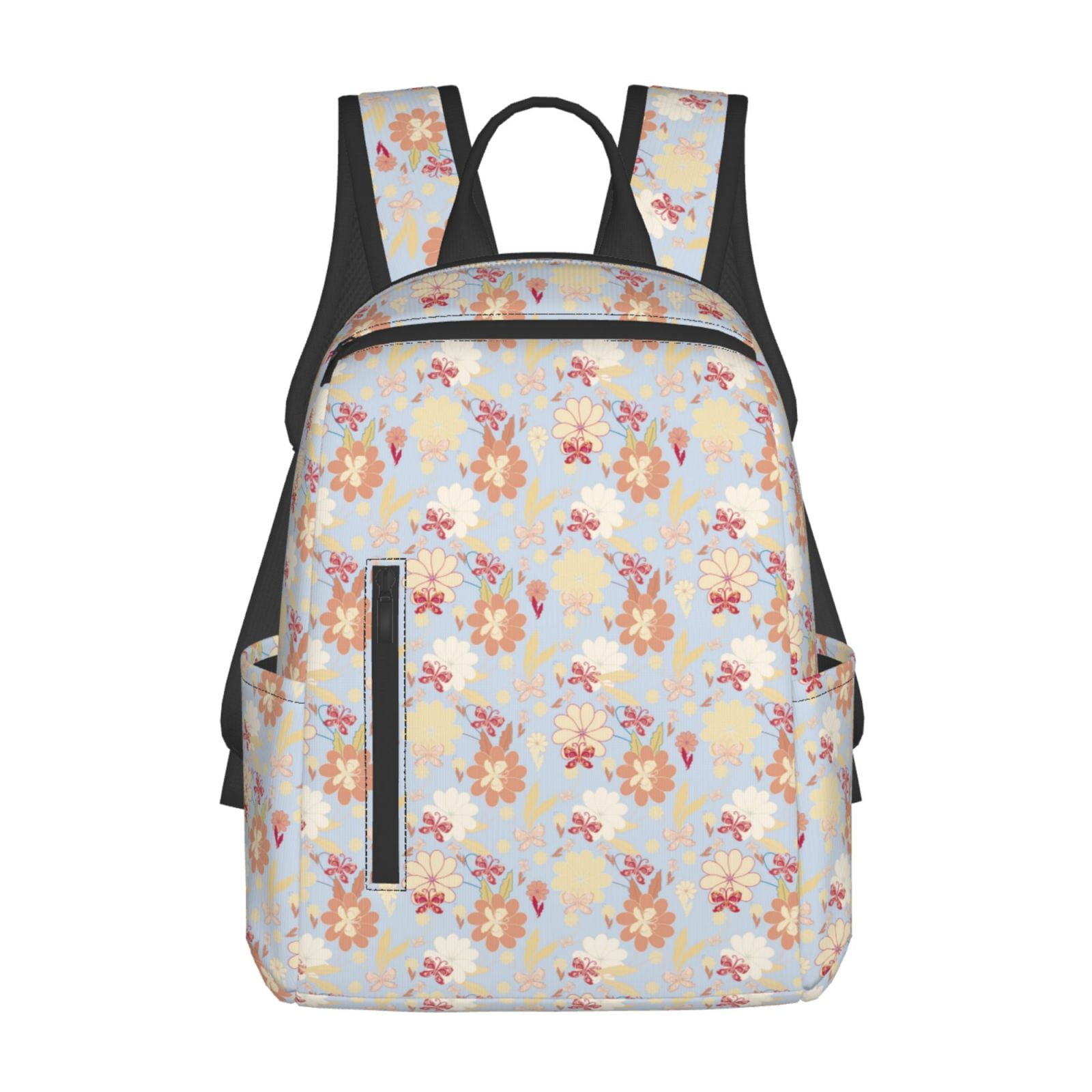 Xecao Butterfly Flower print Backpack For women men Aesthetic ...