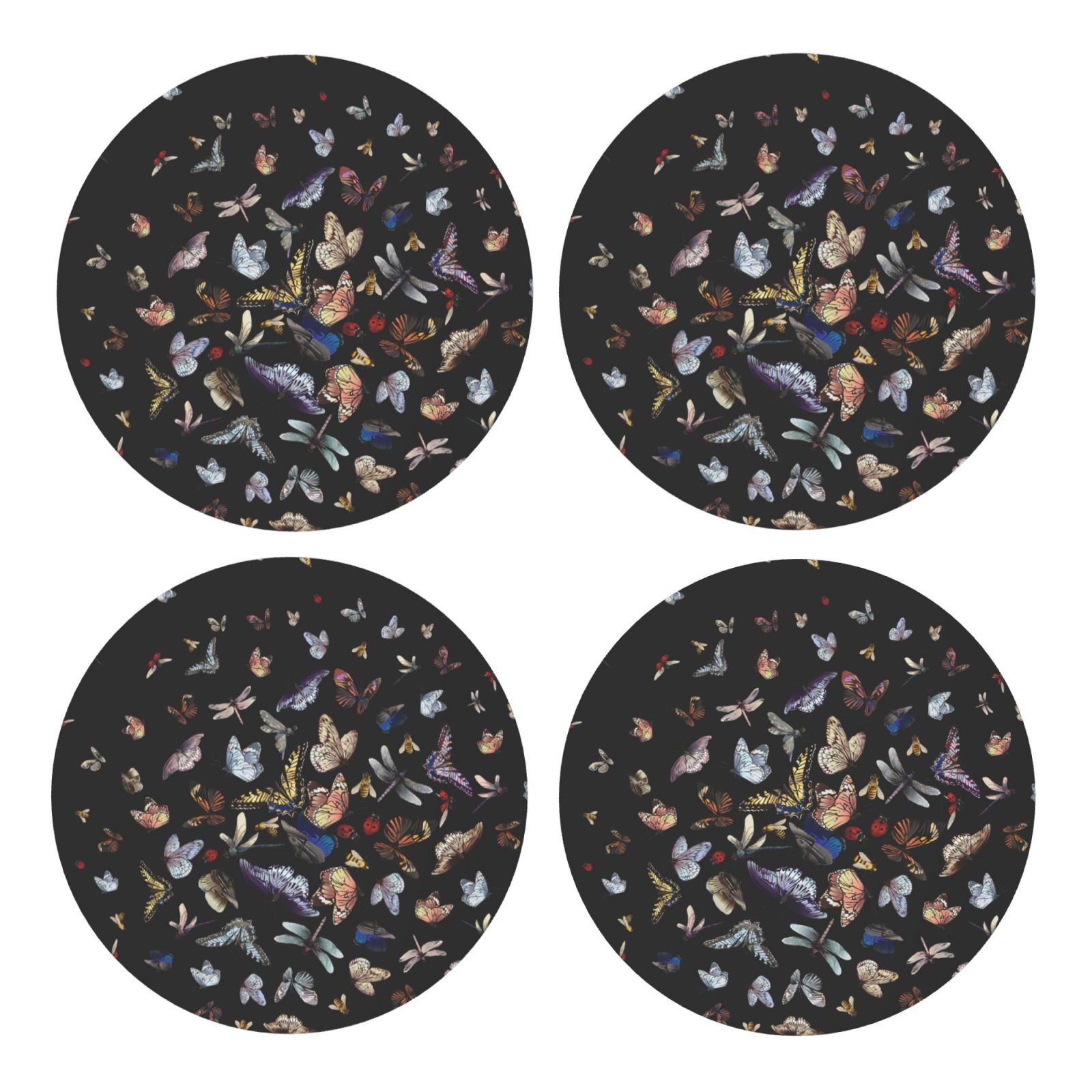 Xecao Butterfly1 for MDF Cork Coaster 4 Pcs,Drink Coasters,Suit for ...