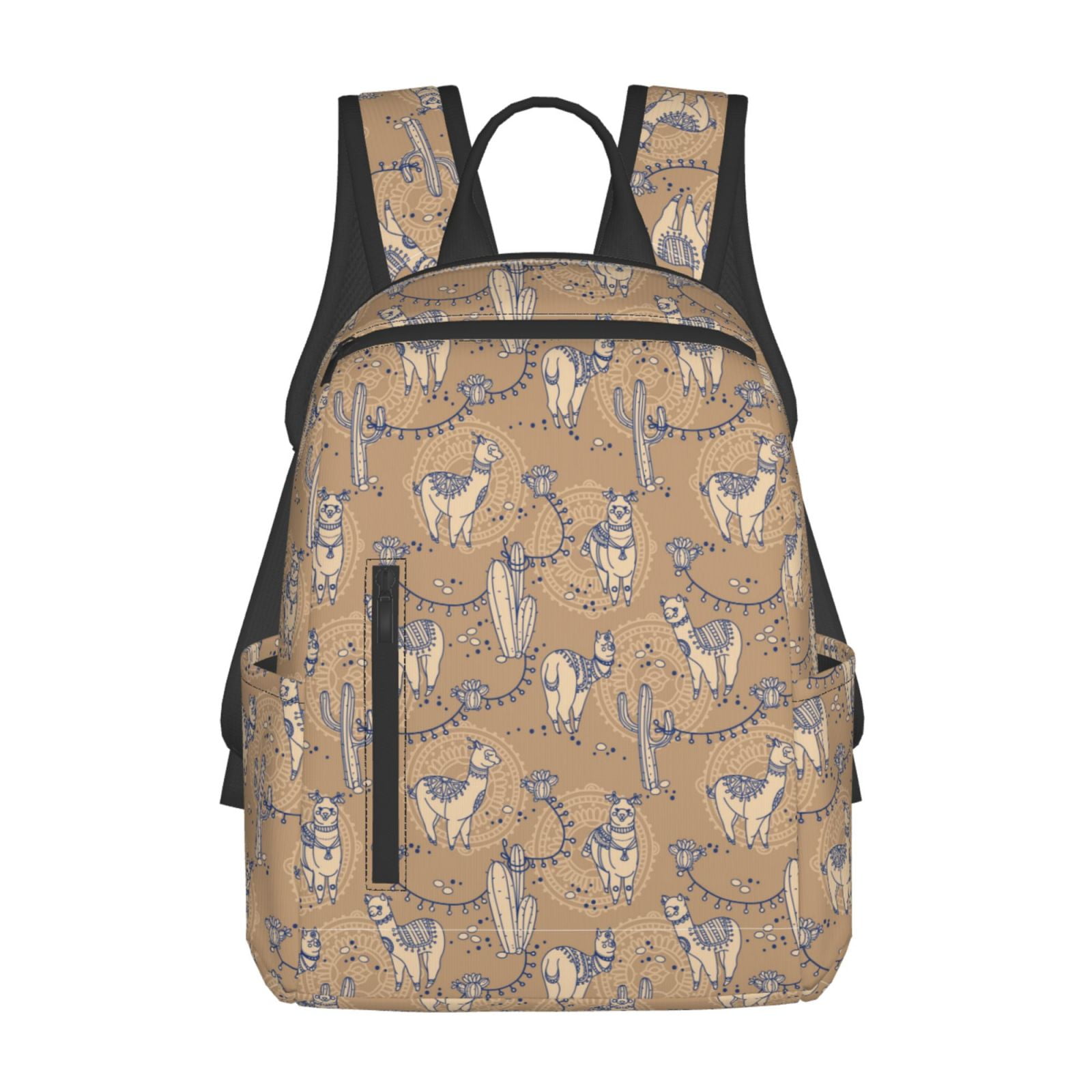 Xecao Cactus Alpaca print Backpack For women men Aesthetic Lightweight ...