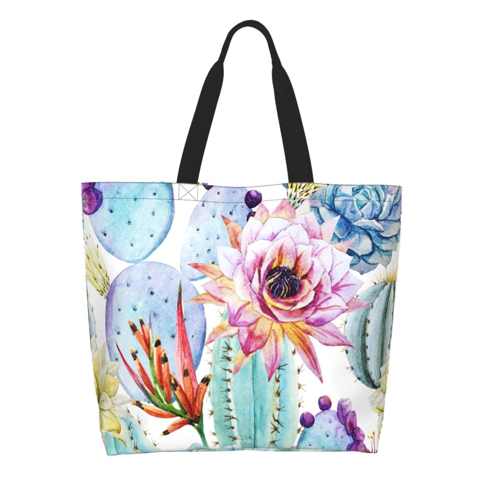 Xecao Cactus for Tote Bag for Women, Tote Shoulder Bag with a littlw pocket and Handbag for ...