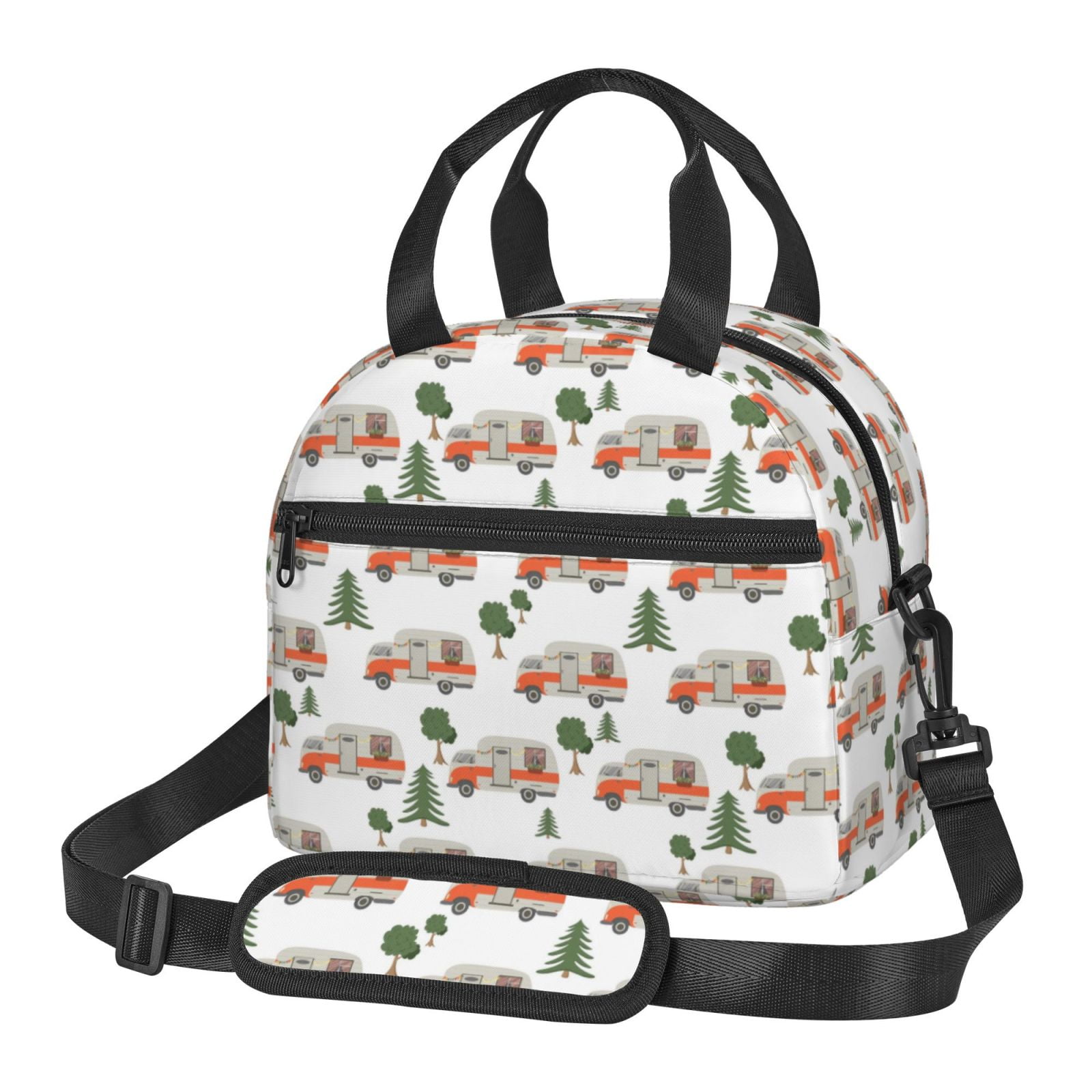 Xecao Camp Van Print Insulated Lunch Box, Lunch Cags Lunch Bag ...