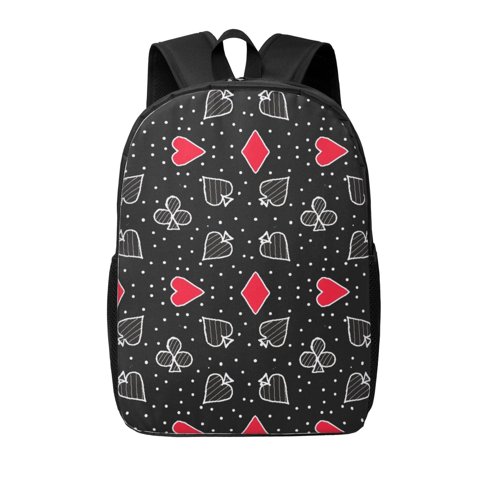 Xecao Card Suits print Travel Backpack, Large Computer Backpack for Men ...