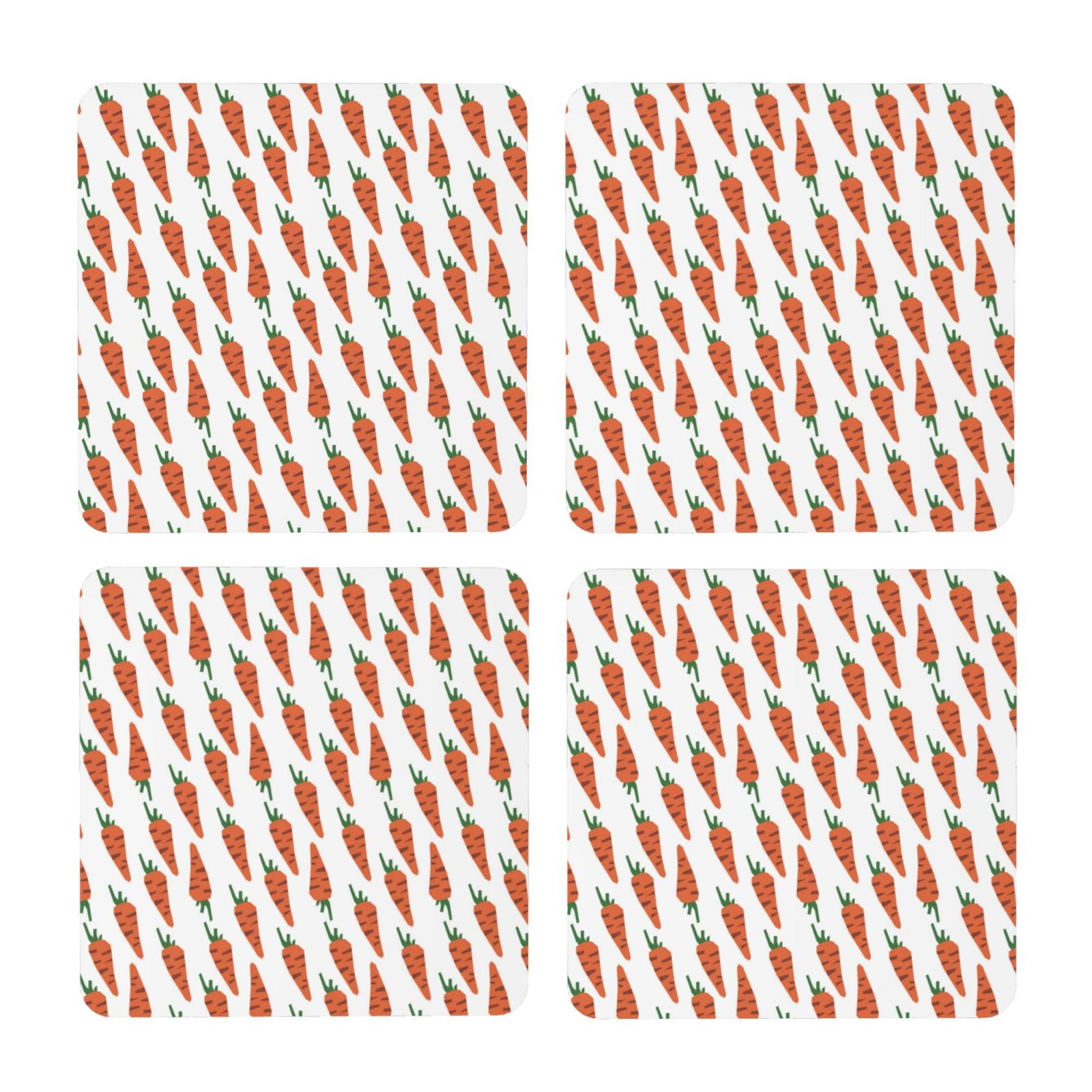 Xecao Carrot for MDF Cork Coaster 4 Pcs,Drink Coasters,Suit for House ...