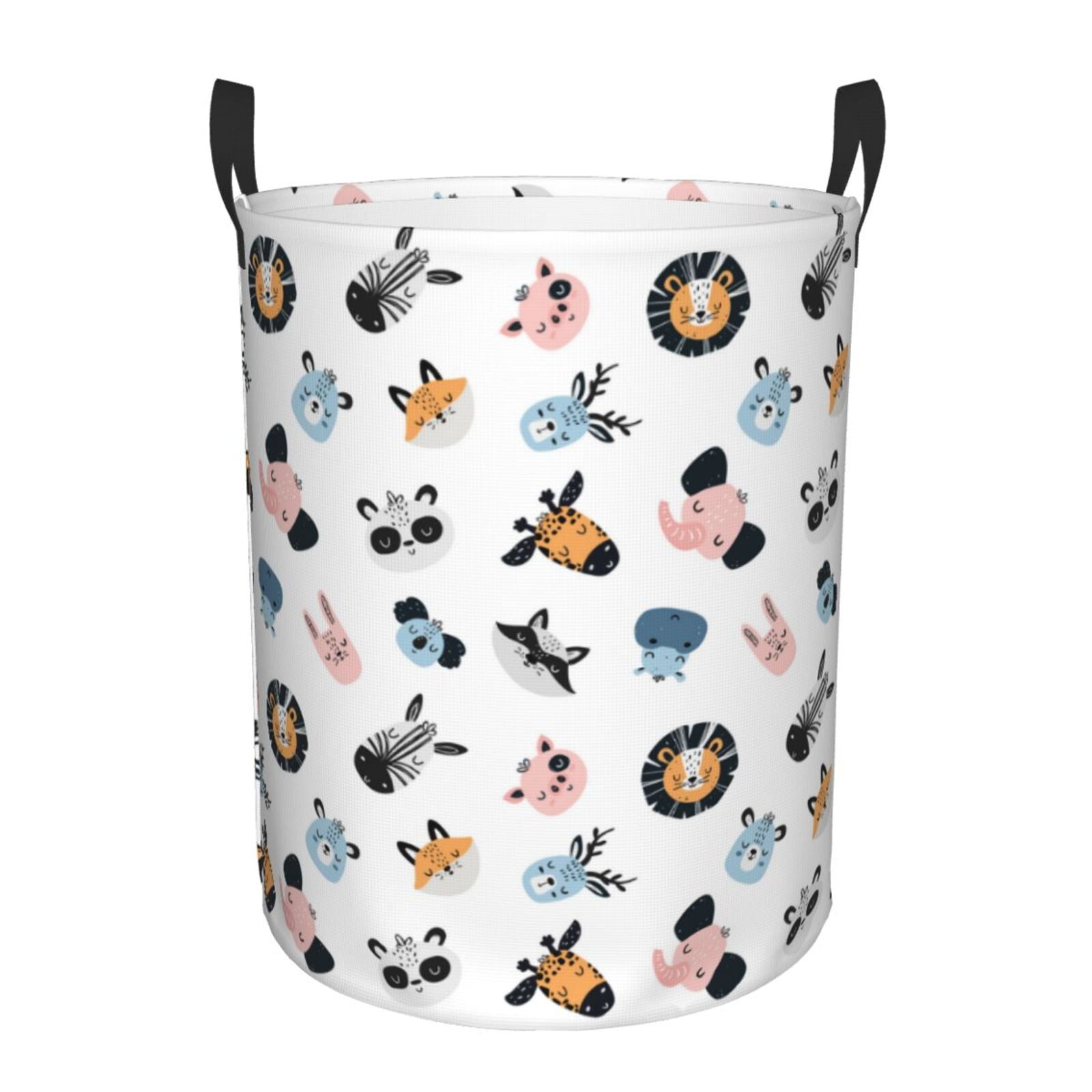 Xecao Cartoon Animals Print Laundry Hamper Basket,designed for Blanket ...