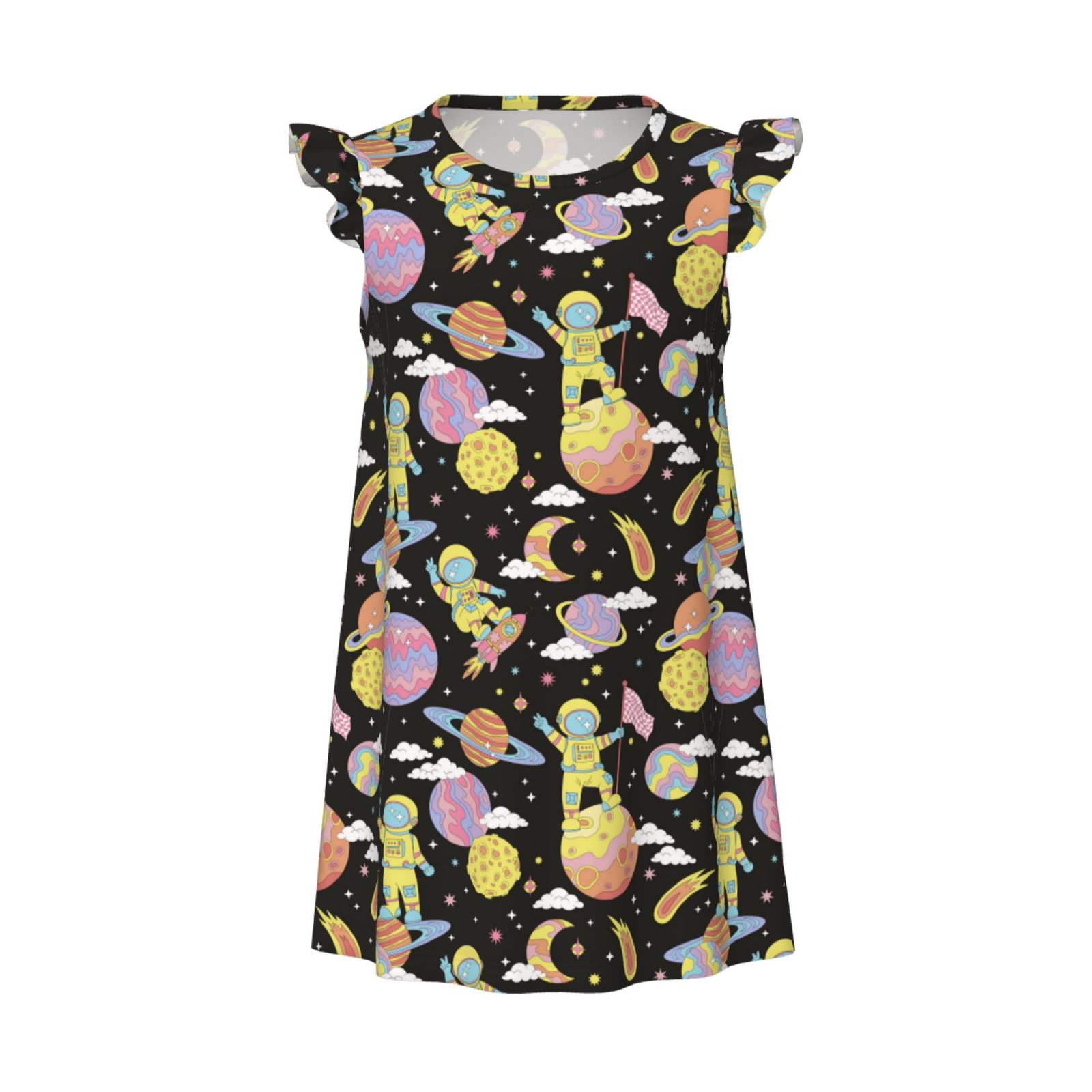 Xecao Cartoon Astronaut In Spacesuit Nightgowns for Girls: Elegant ...