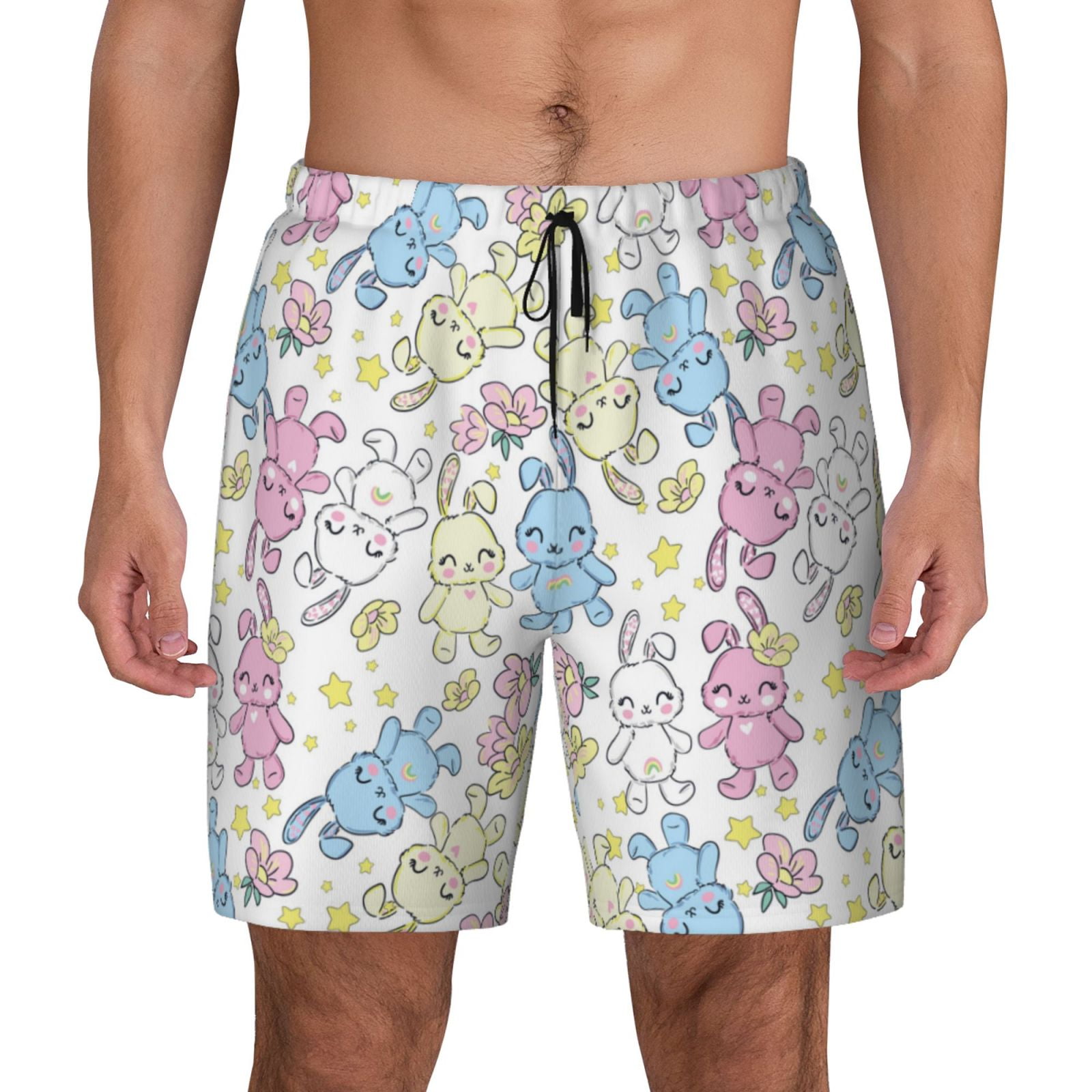Xecao Cartoon Bunny for Men's Swimming Trunks Swim Trunks Quick Dry ...