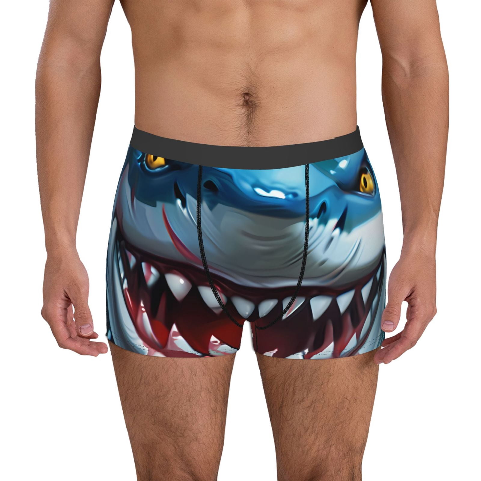 Xecao Cartoon Cute Shark Print Men's Underwear Boxer Briefs Pack - Your ...
